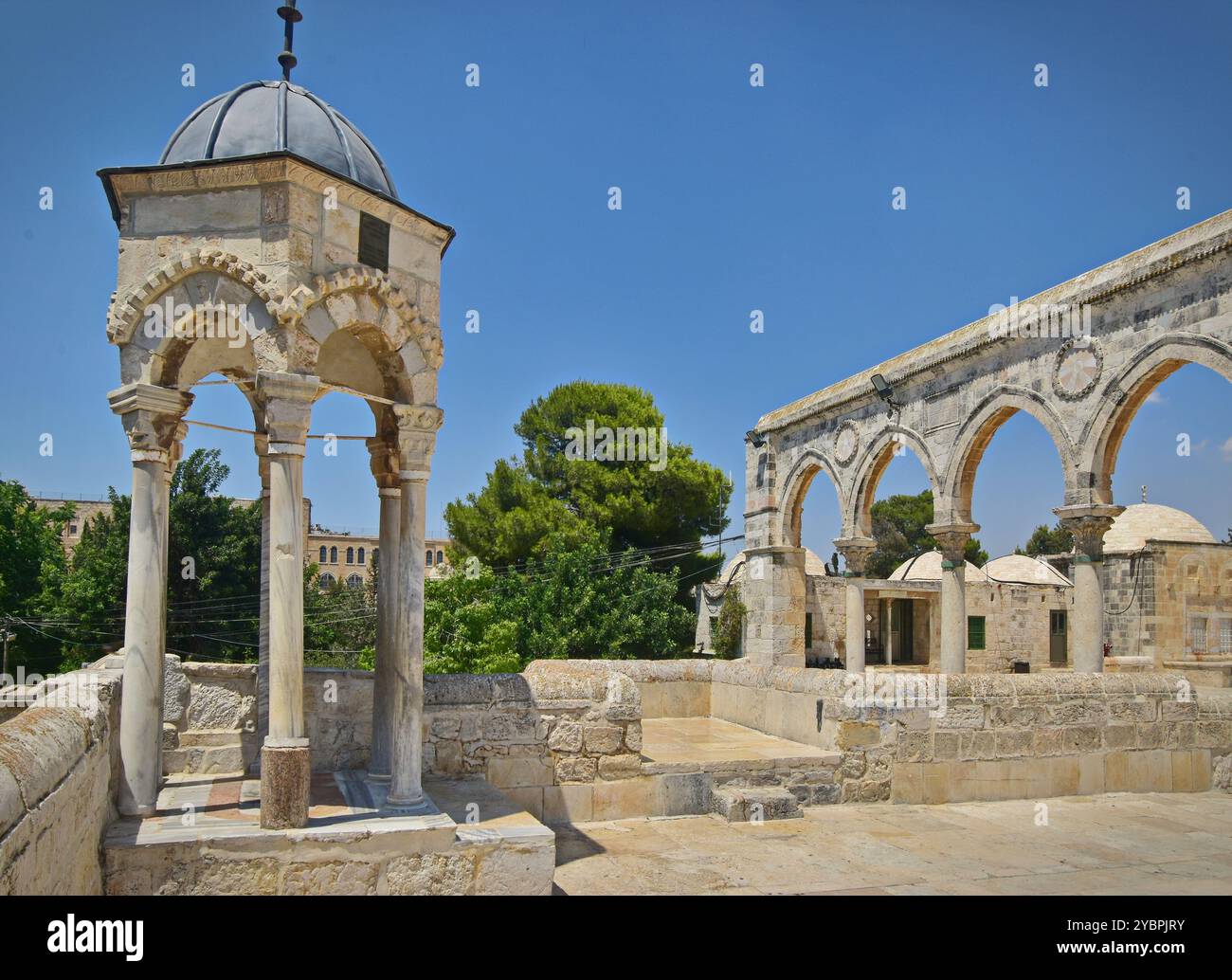 A complex of religious buildings on the Temple Mount in Jerusalem Stock ...