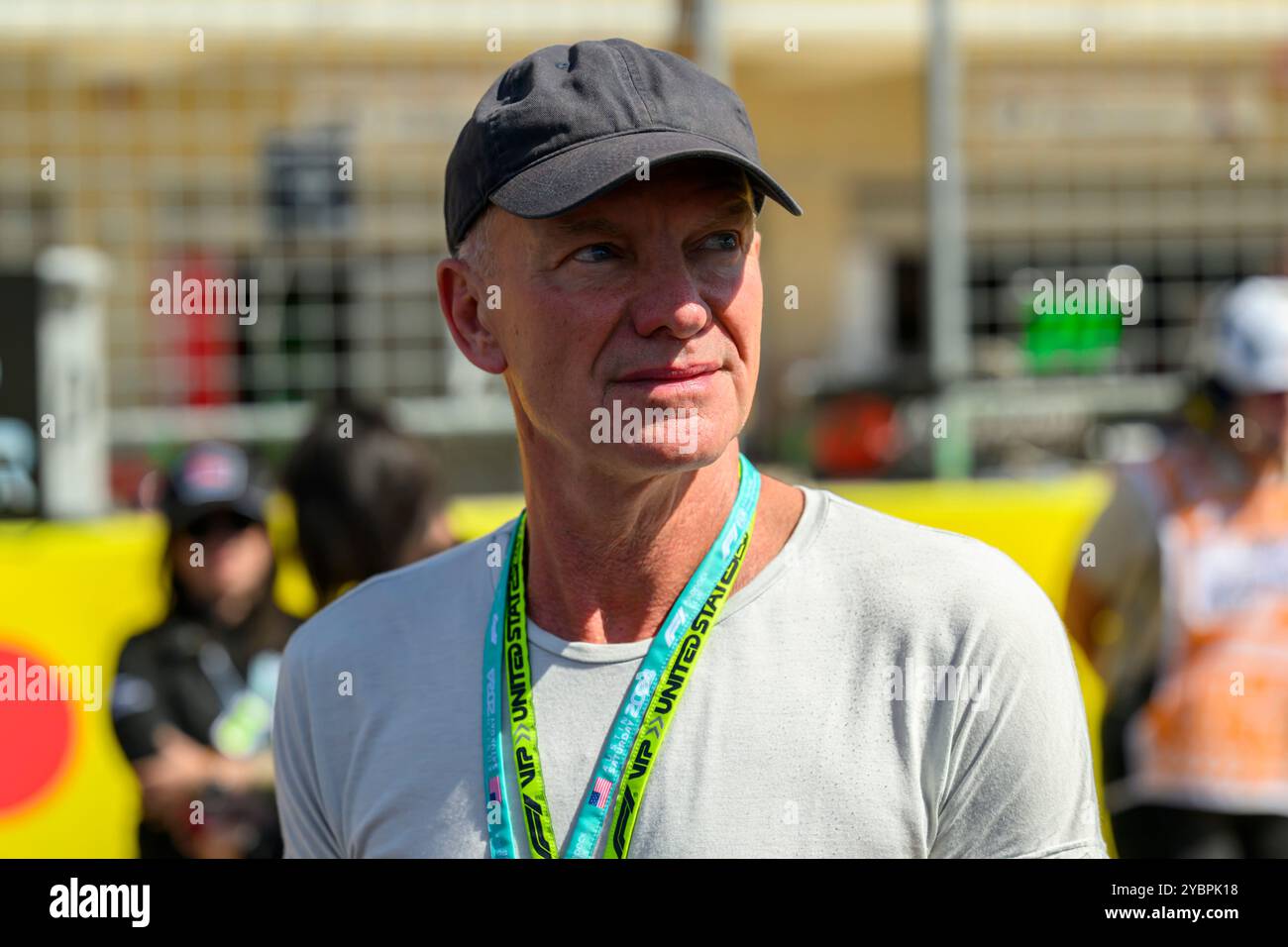 Grammy Award winning musician Sting walks the grid before the Sprint ...