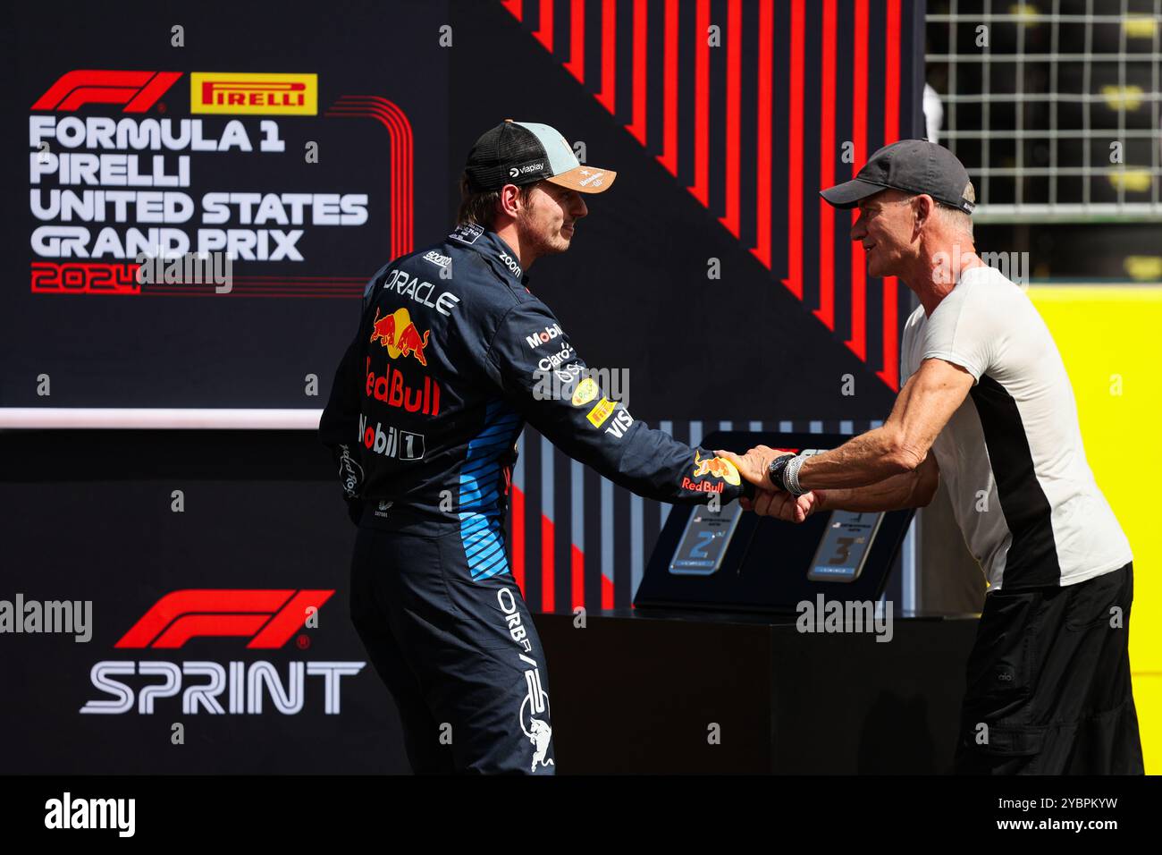 VERSTAPPEN Max (ned), Red Bull Racing RB20, Sting, musician, activist ...