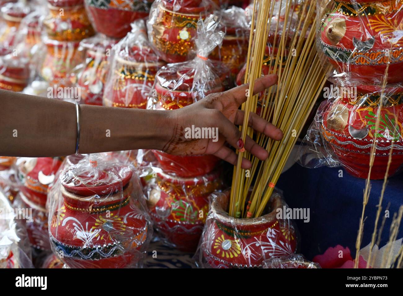 NOIDA, INDIA - OCTOBER 19: Women shop at the sector 27 market ahead of ...