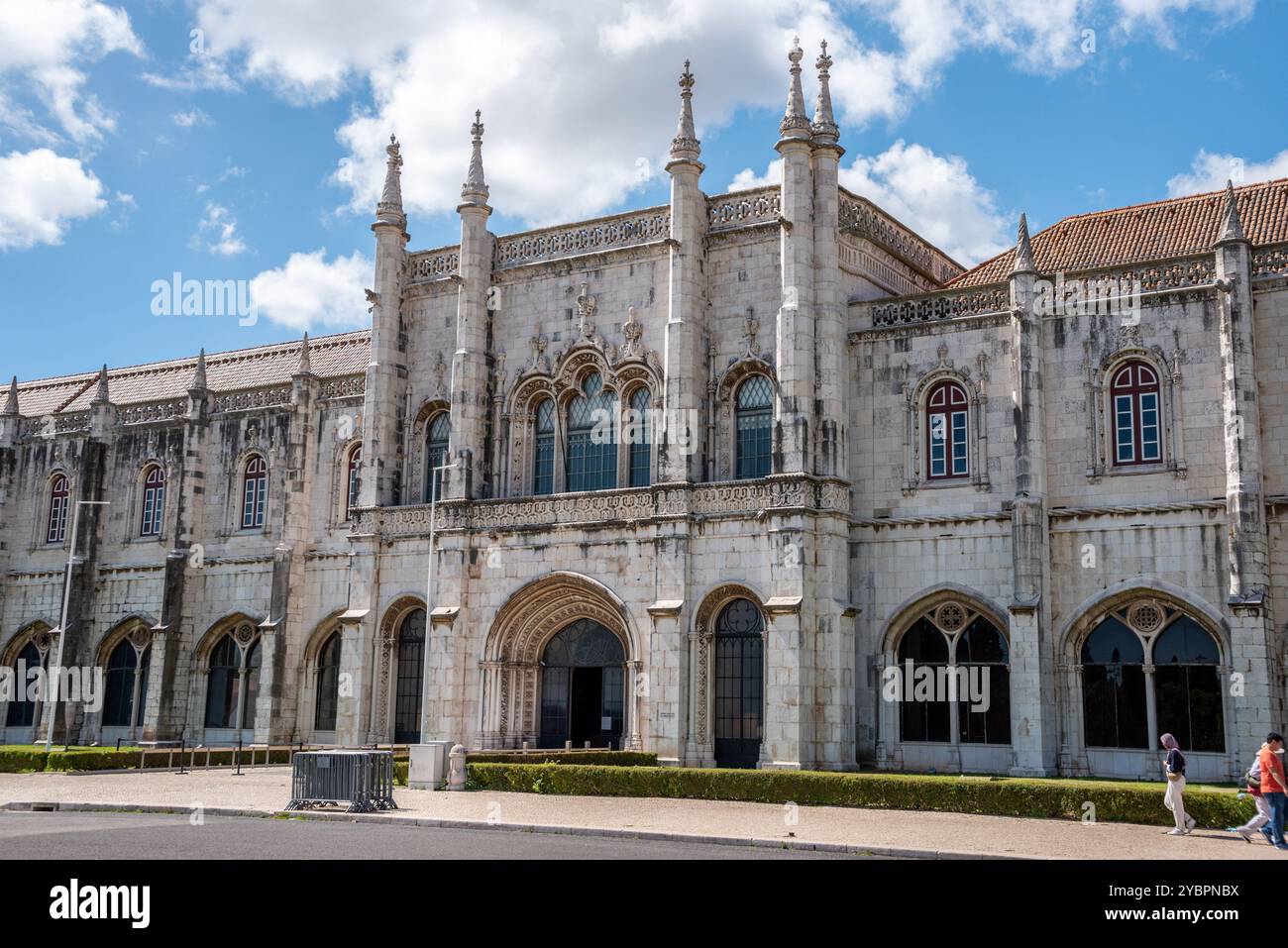 Picturesque facade and main entrance to famous Jeronimos monastery in ...