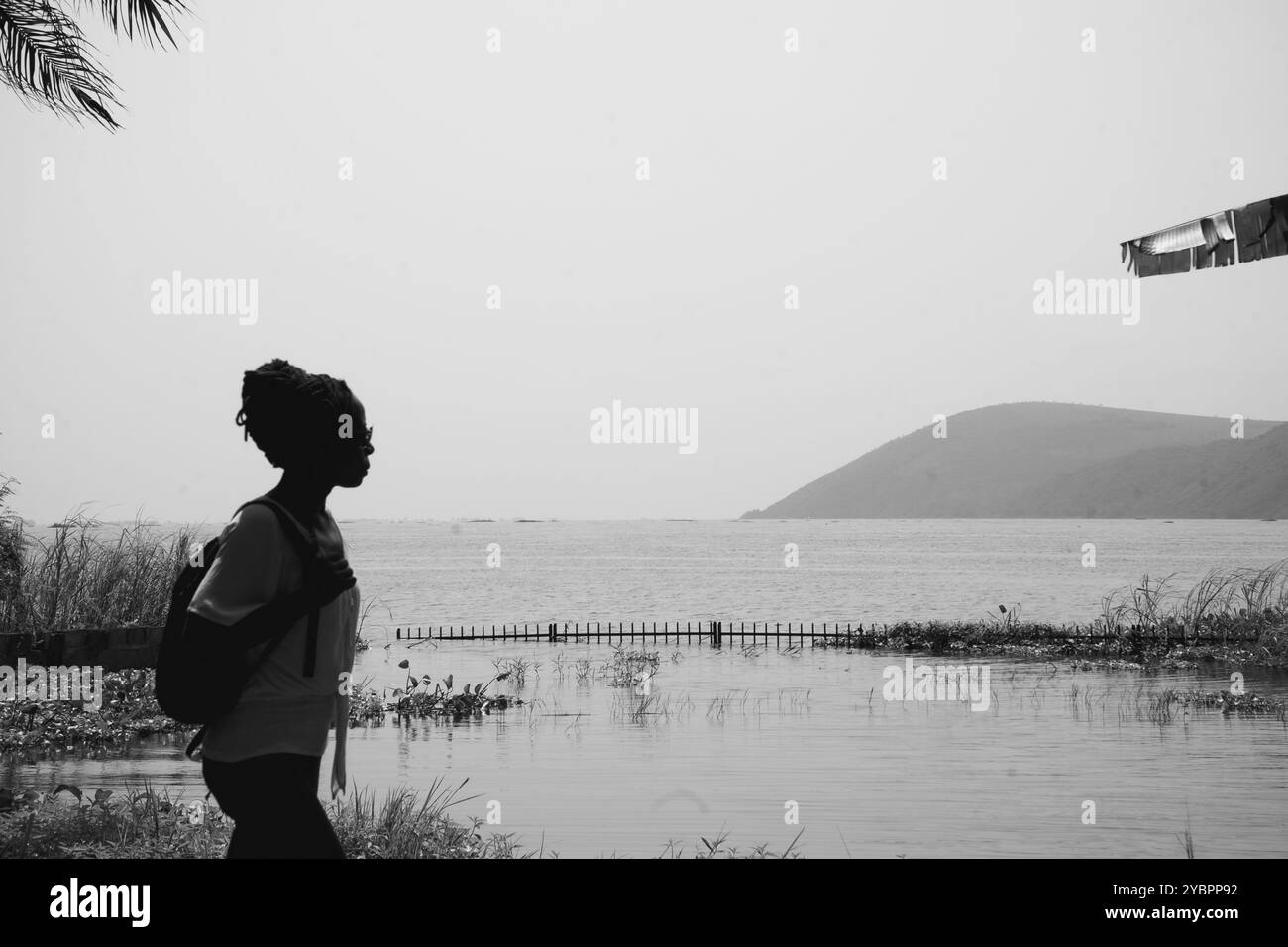 Republique Democratique du Congo, Kinshasa, 2024-01-13. Fleuve Congo vu ...