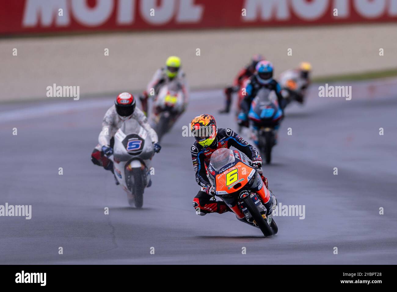 Melbourne, Australia. 19th Oct 2024. Moto3 riders during practice at ...