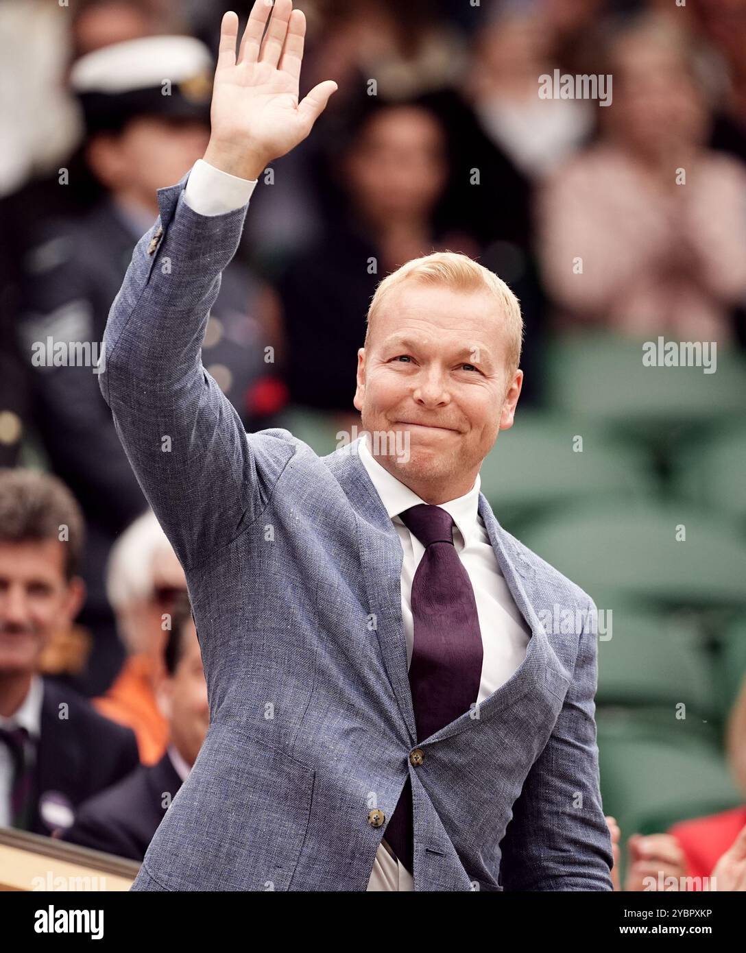 File photo dated 06/07/24 of Sir Chris Hoy in the royal box on day six of the 2024 Wimbledon ...