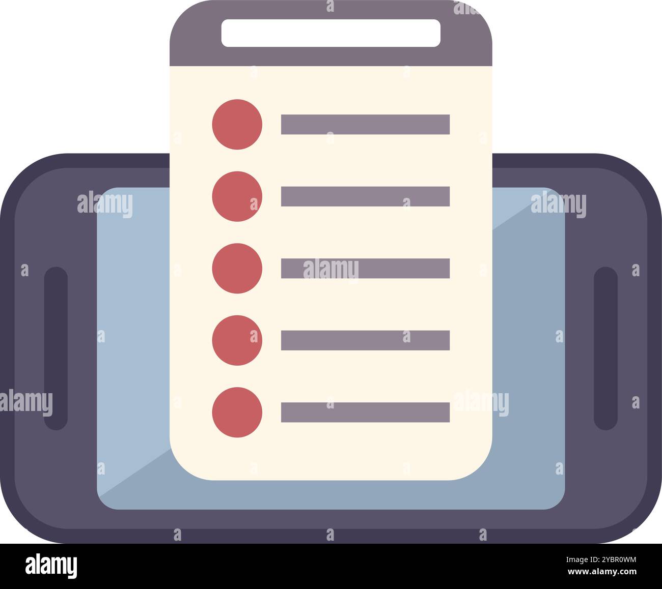 Checklist on smartphone screen, completing tasks, to do list, online ...