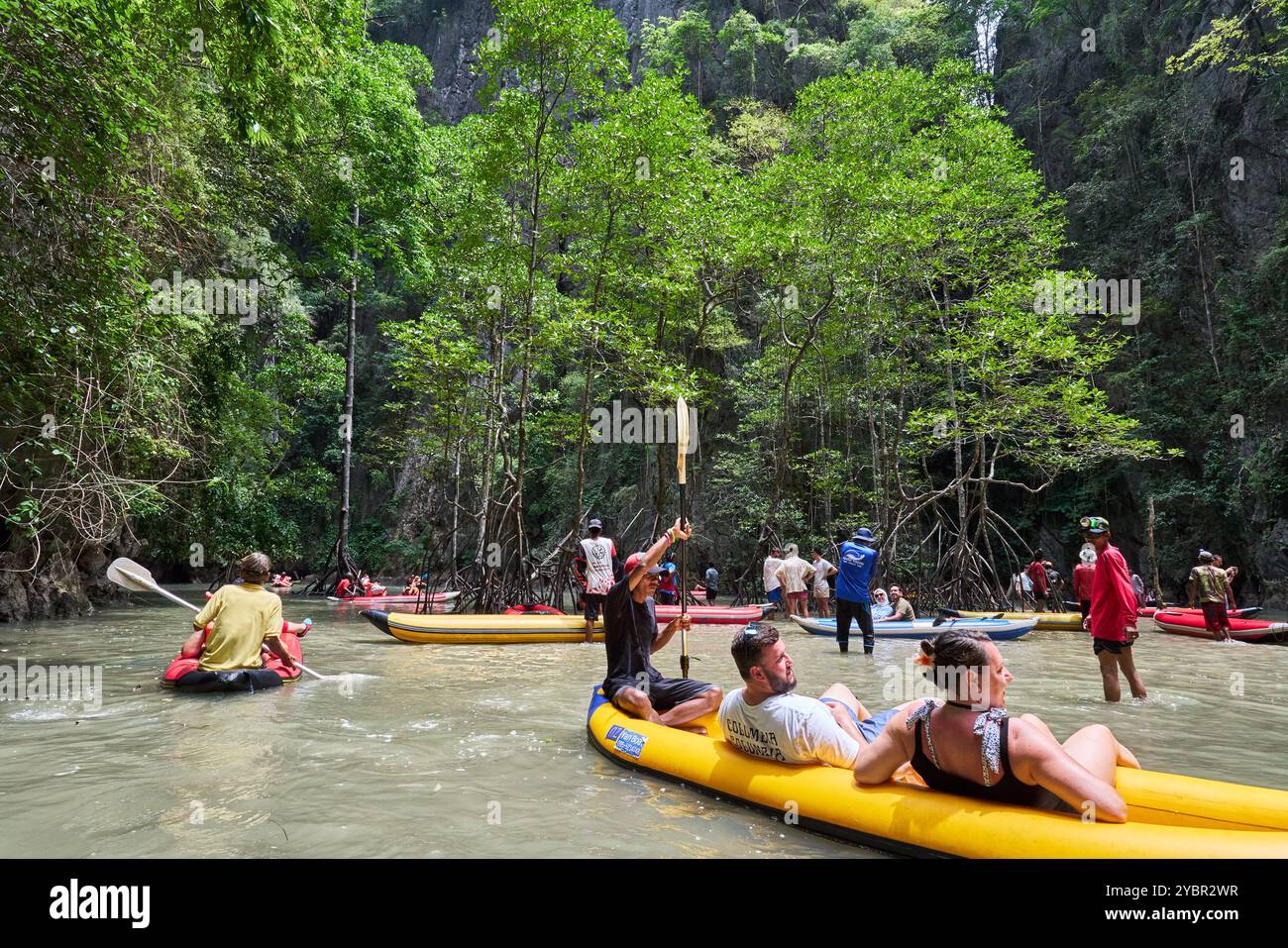 Mangrove cave at Panak island of Ao Phang Nga National Park, Thailand ...