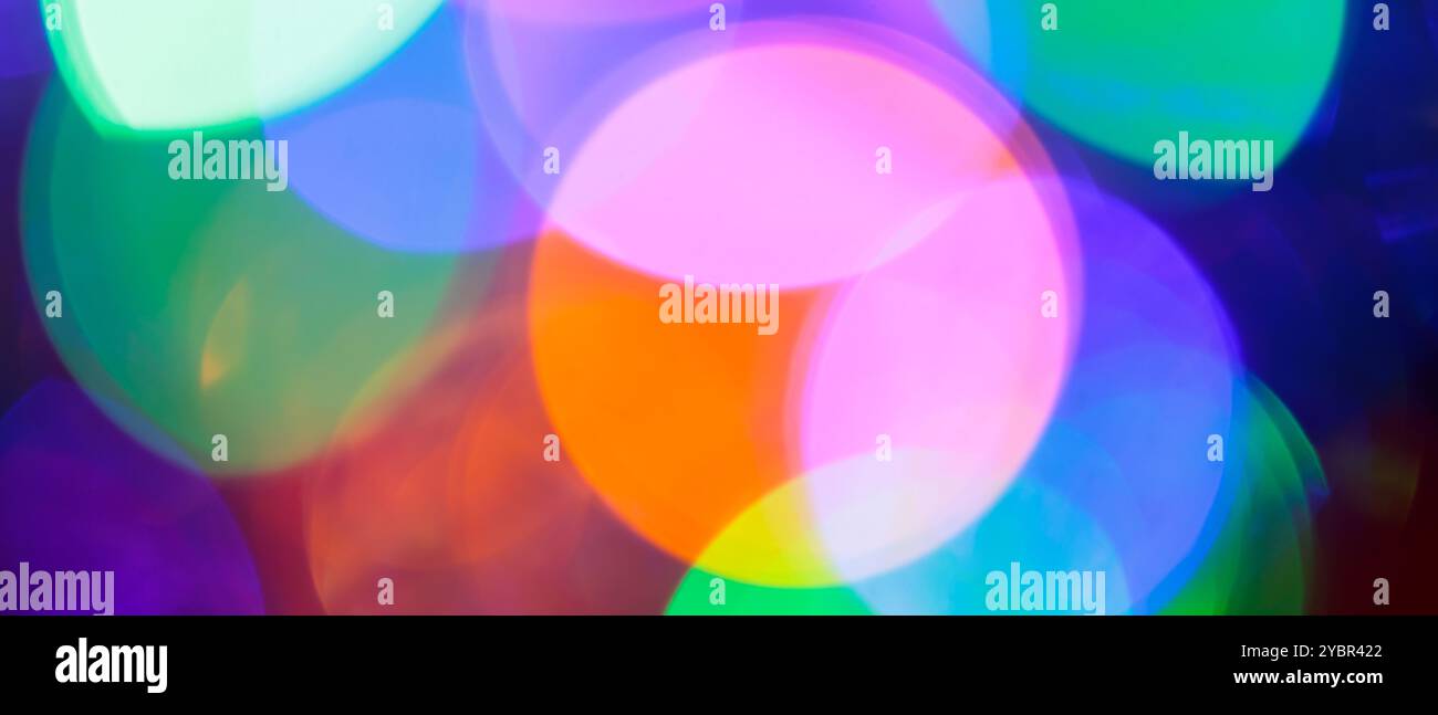 Colorful Defocused Bokeh Lights on Flowing Gradient Background for ...
