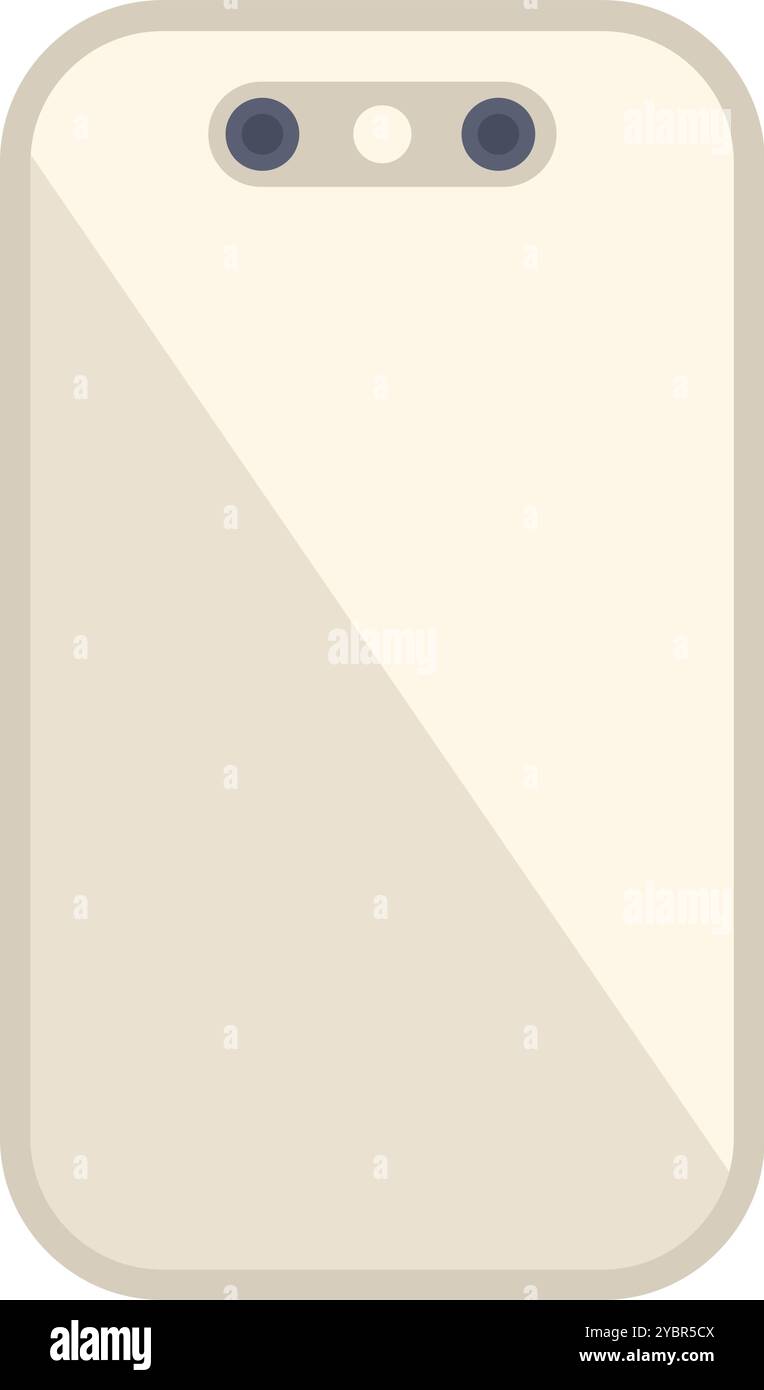 Modern smartphone design featuring a dual lens camera system on the ...