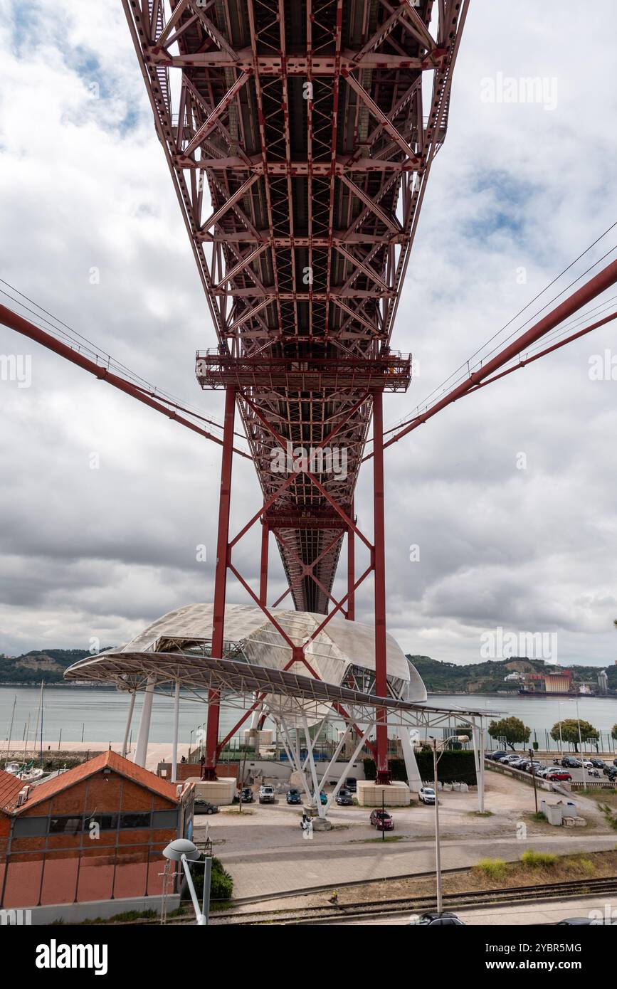 Iconic red bridge of the 25 April in Lisboa, Portugal Stock Photo - Alamy