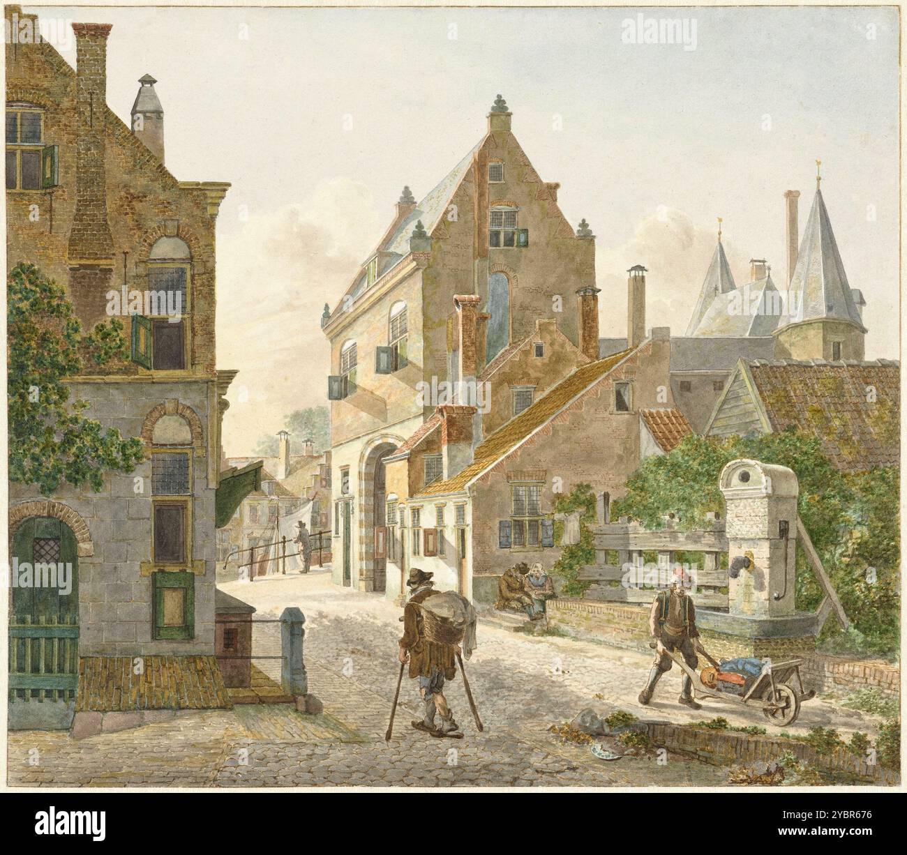 Painting of the Waardpoort in Utrecht by Dutch artist painter Jan ...