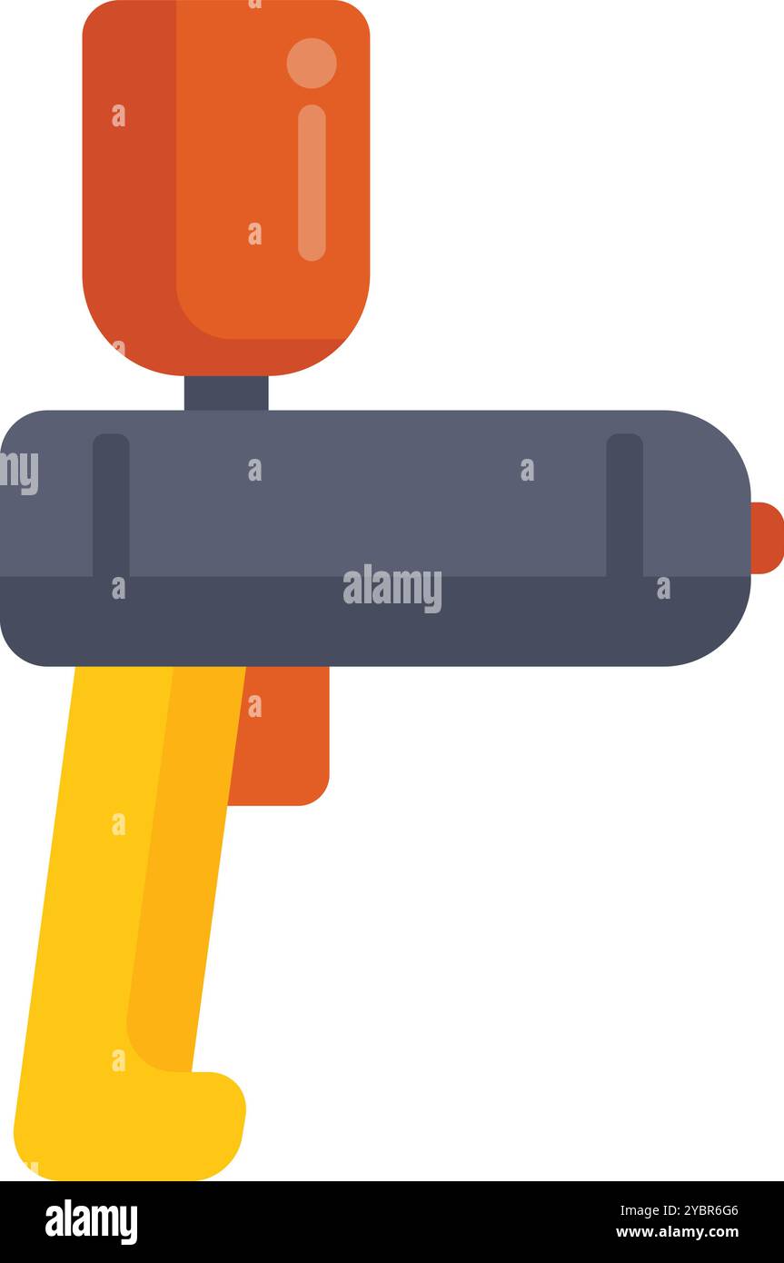 Paintball gun ready for action shooting game icon in flat style Stock ...