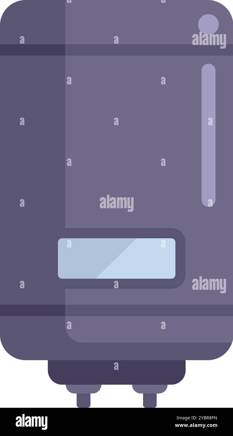 Illustration of a modern electric water heater providing hot water for ...