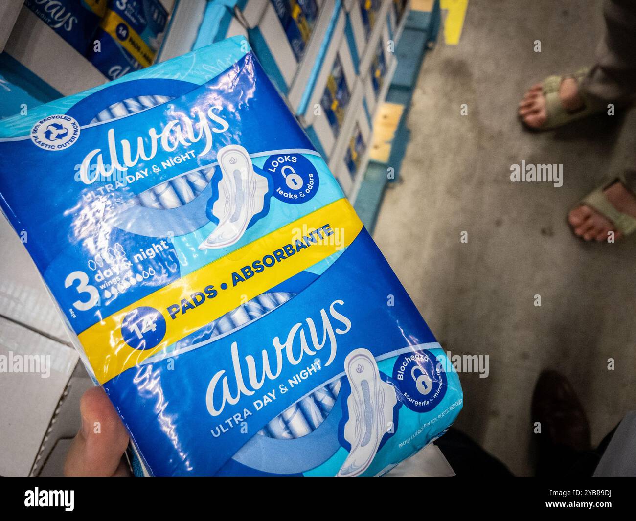BELGRADE, SERBIA - AUGUST 21, 2024: Always logo on sanitary pads ...