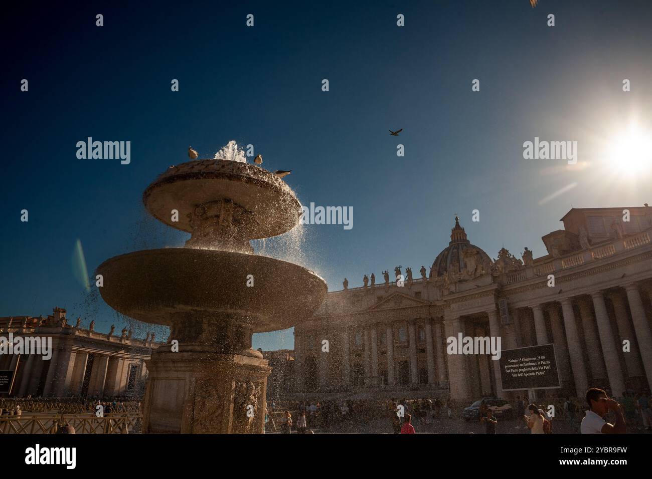 VATICAN - JUNE 15, 2024: Vatican fountains of Saint Peter Square ...