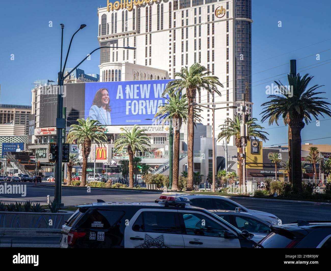 Las Vegas August 19 2024 A Billboard Promoting Kamala Harris During
