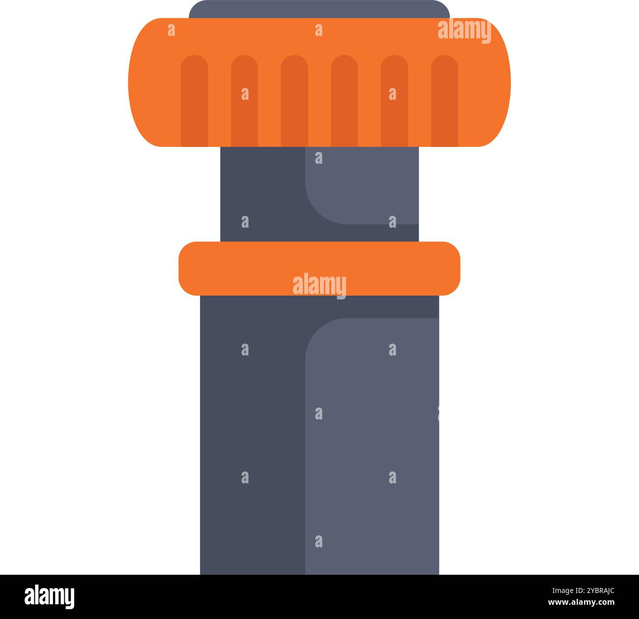 Water valve controlling irrigation system in orange and grey color ...