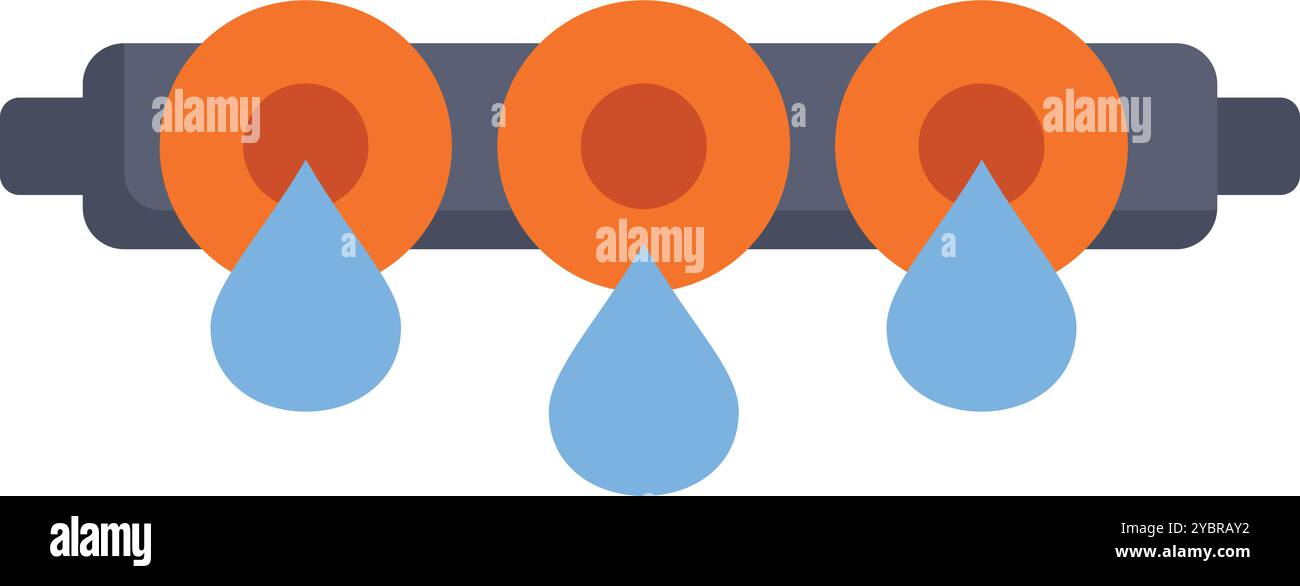 Leaking pipe with water droplets falling, symbolizing a plumbing ...