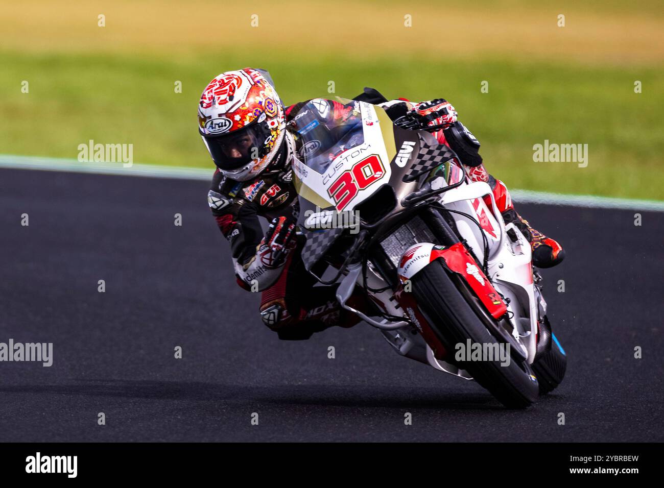 MELBOURNE, AUSTRALIA - OCTOBER 19: Takaaki Nakagami on the IDEMITSU Honda LCR Honda during the ...