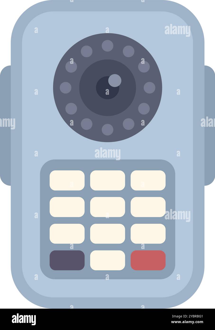 Modern intercom system with camera and keypad displaying security ... Modern intercom system with camera and keypad displaying security ...