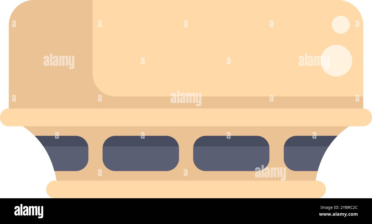 Smoke detector mounted on ceiling, ensuring home safety and fire ...