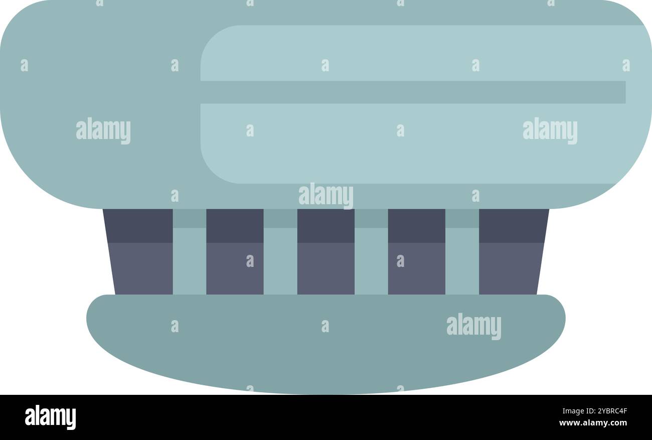 Modern smoke detector preventing fire hazard in house, safety system ...