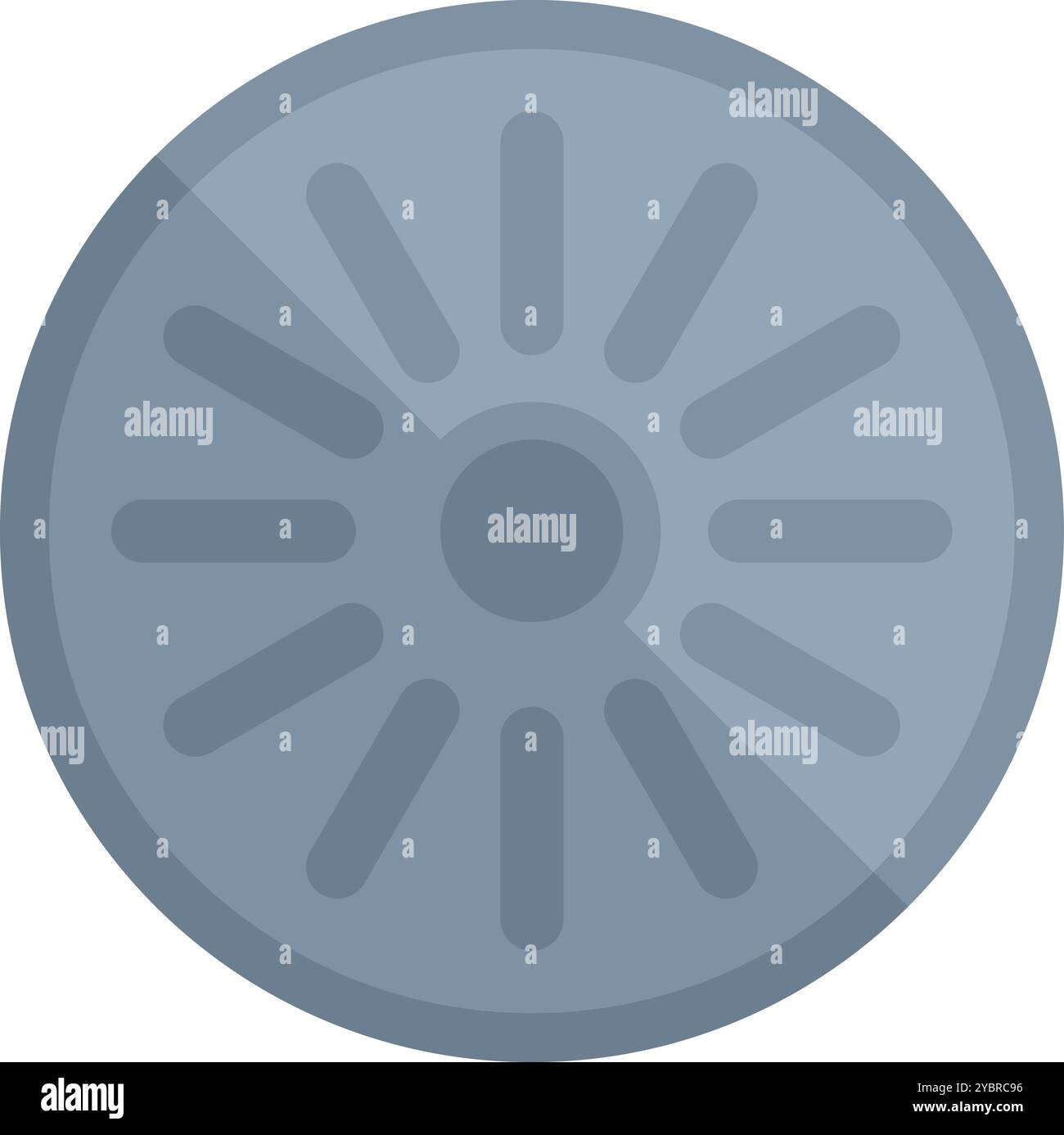 Round manhole cover icon in flat style, a necessary element of any ...