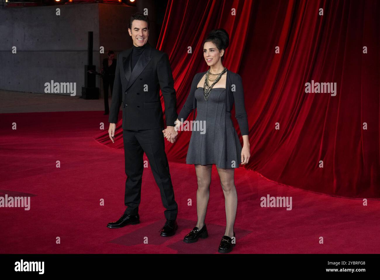 Sacha Baron Cohen, left, and Sarah Silverman arrive at the fourth ...