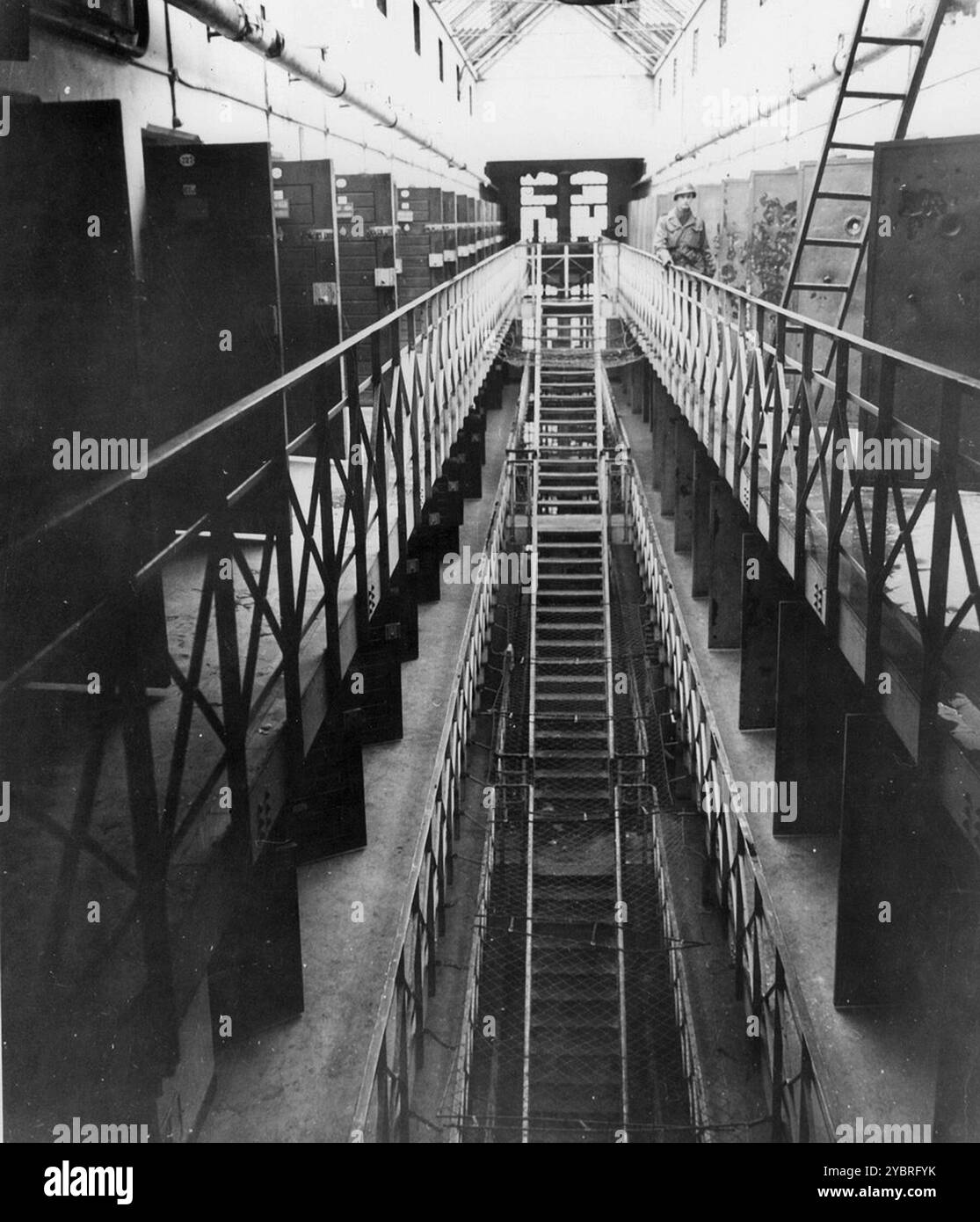 The interior of the Gestapo prison in Köln (Cologne). Prisoners were ...