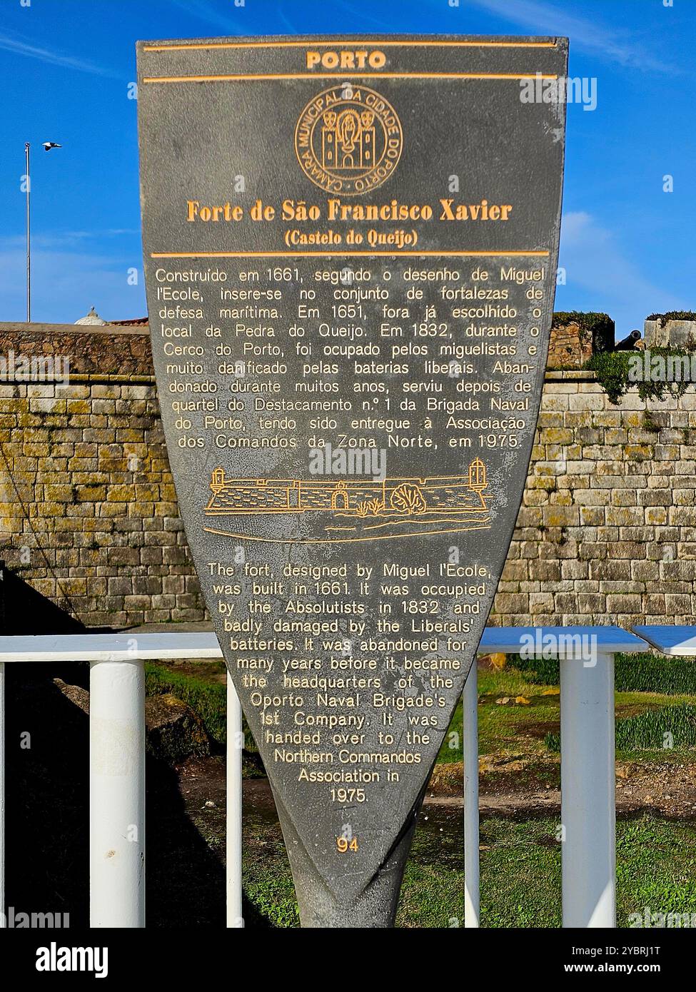 Fort de Sao Francisco Xavier in Porto, Portugal Stock Photo - Alamy