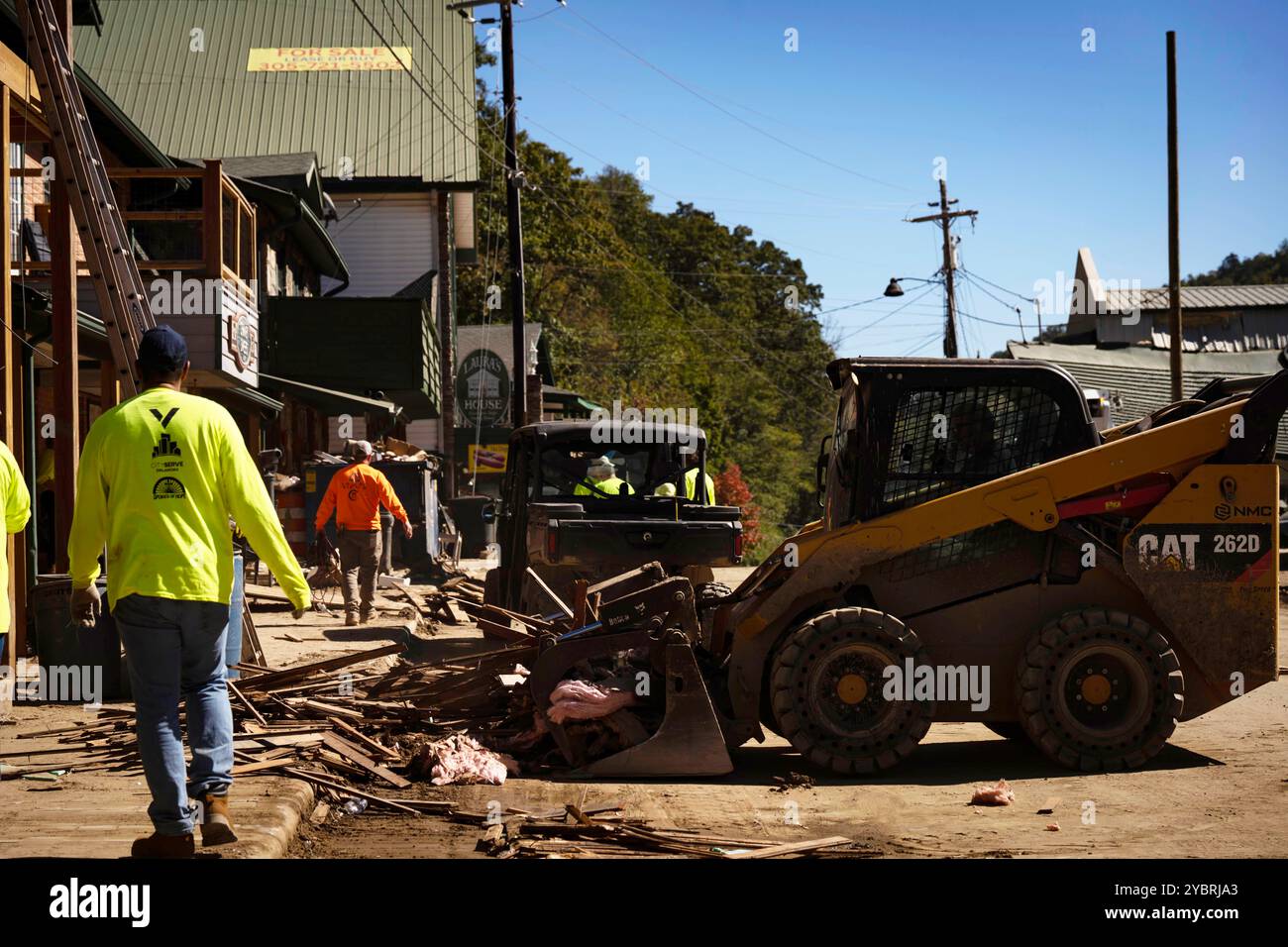 Chimney Rock, N.C. (Oct. 18, 2024) - Debris from flooding caused by ...