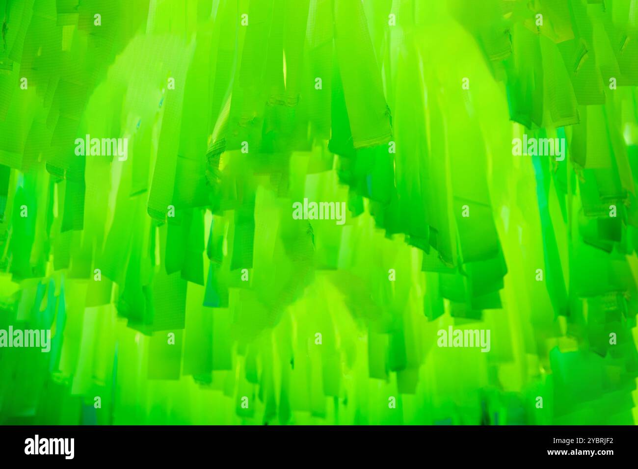 Abstract Green Fringe Background with Neon Accents Stock Photo - Alamy