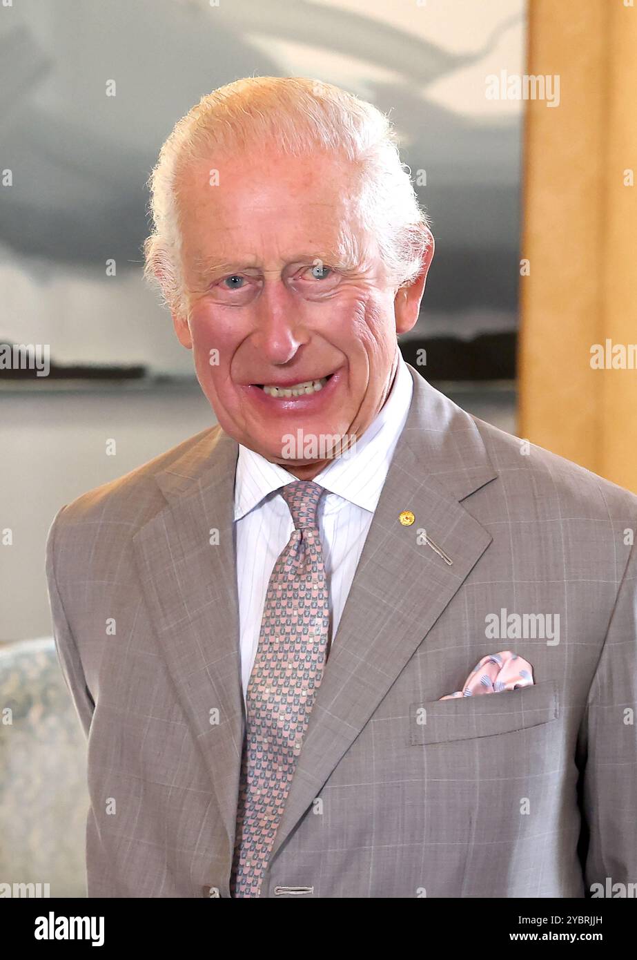 King Charles III poses for a photo with Sam Mostyn, Governor-General of ...