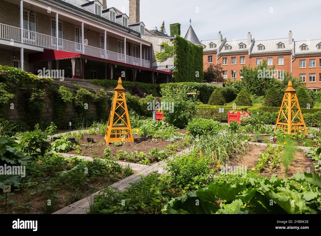 The Governor's divided plants and vegetable garden plots behind the ...