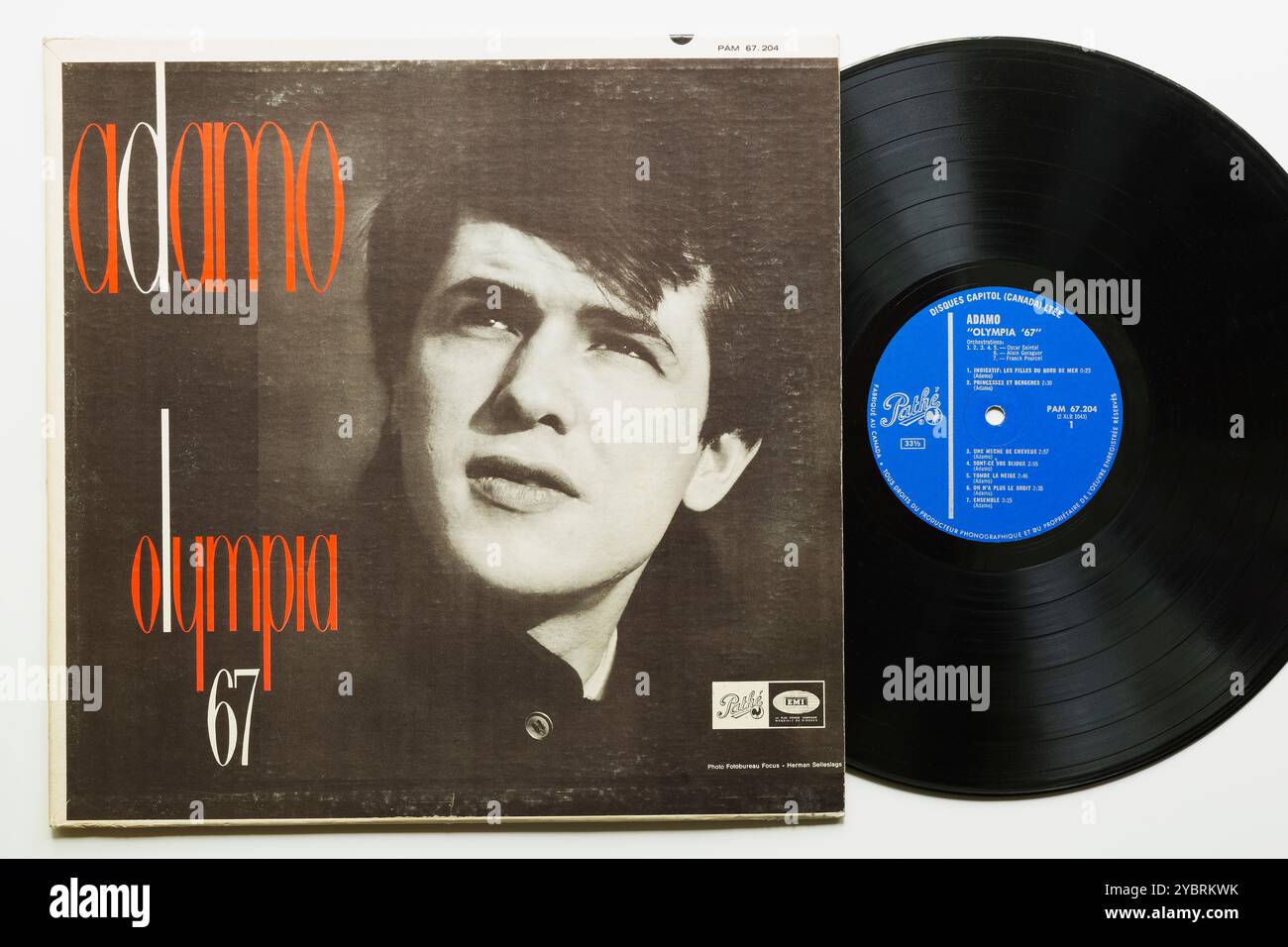 Adamo Olympia 67 33 1/3 rpm long play record album cover and vinyl ...
