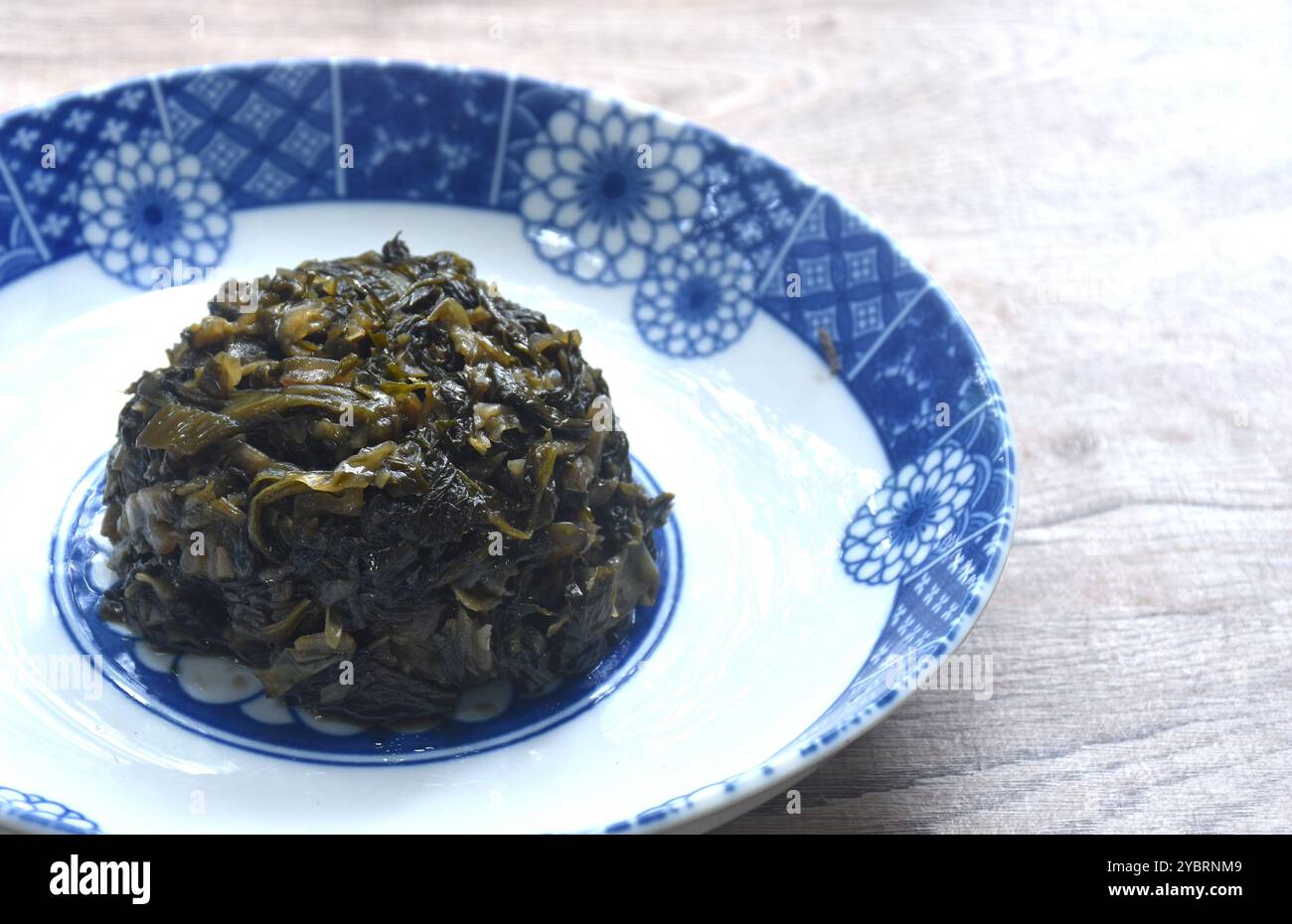 stir fried pickled mustard or Gan Lan Cai Chinese food made from ...