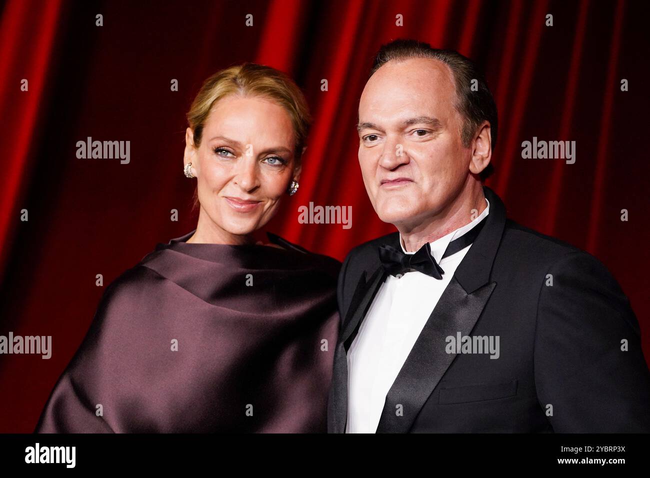 Uma Thurman, left, and Quentin Tarantino arrive at the fourth annual ...