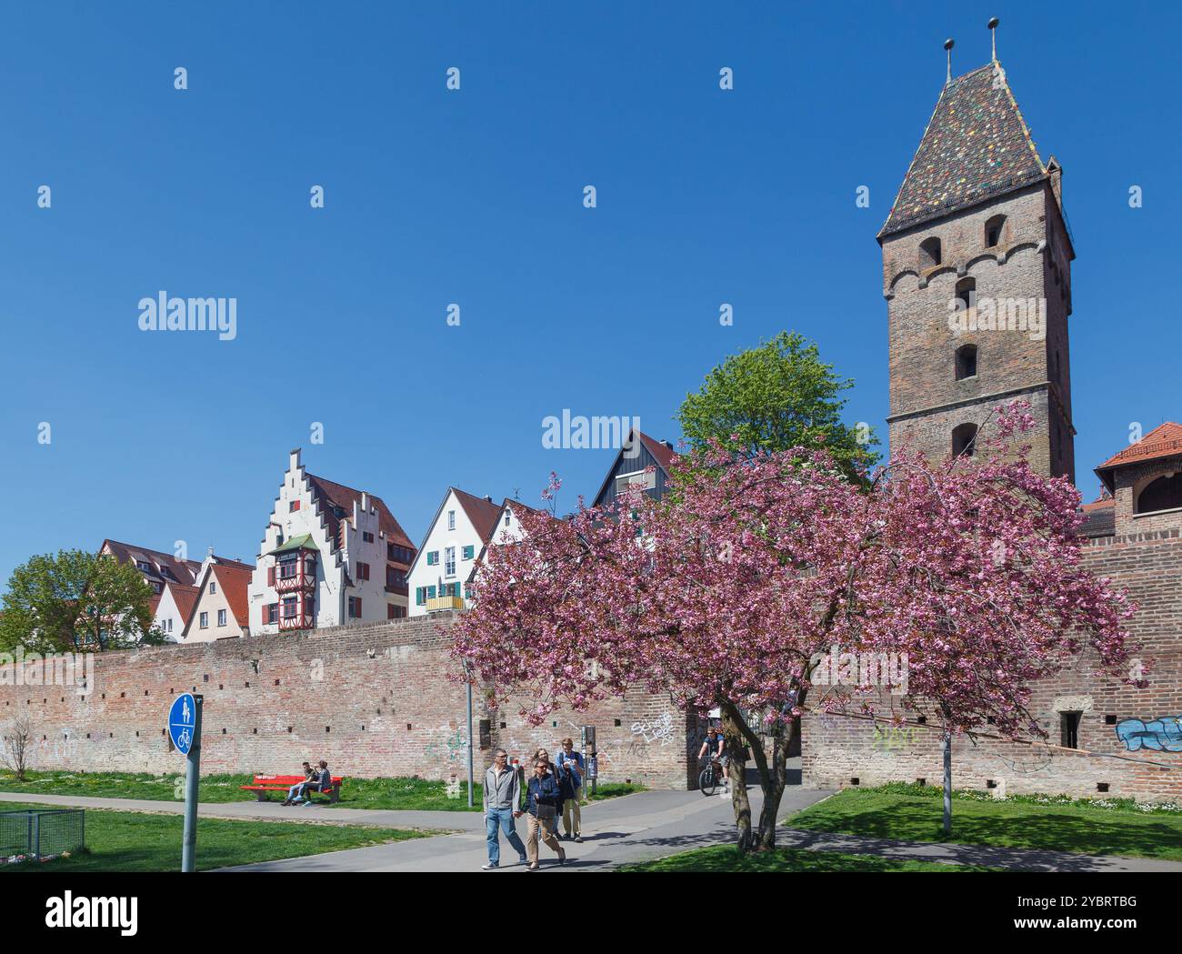 The fortress of stone, historical medieval city walls of Ulm, Germany ...