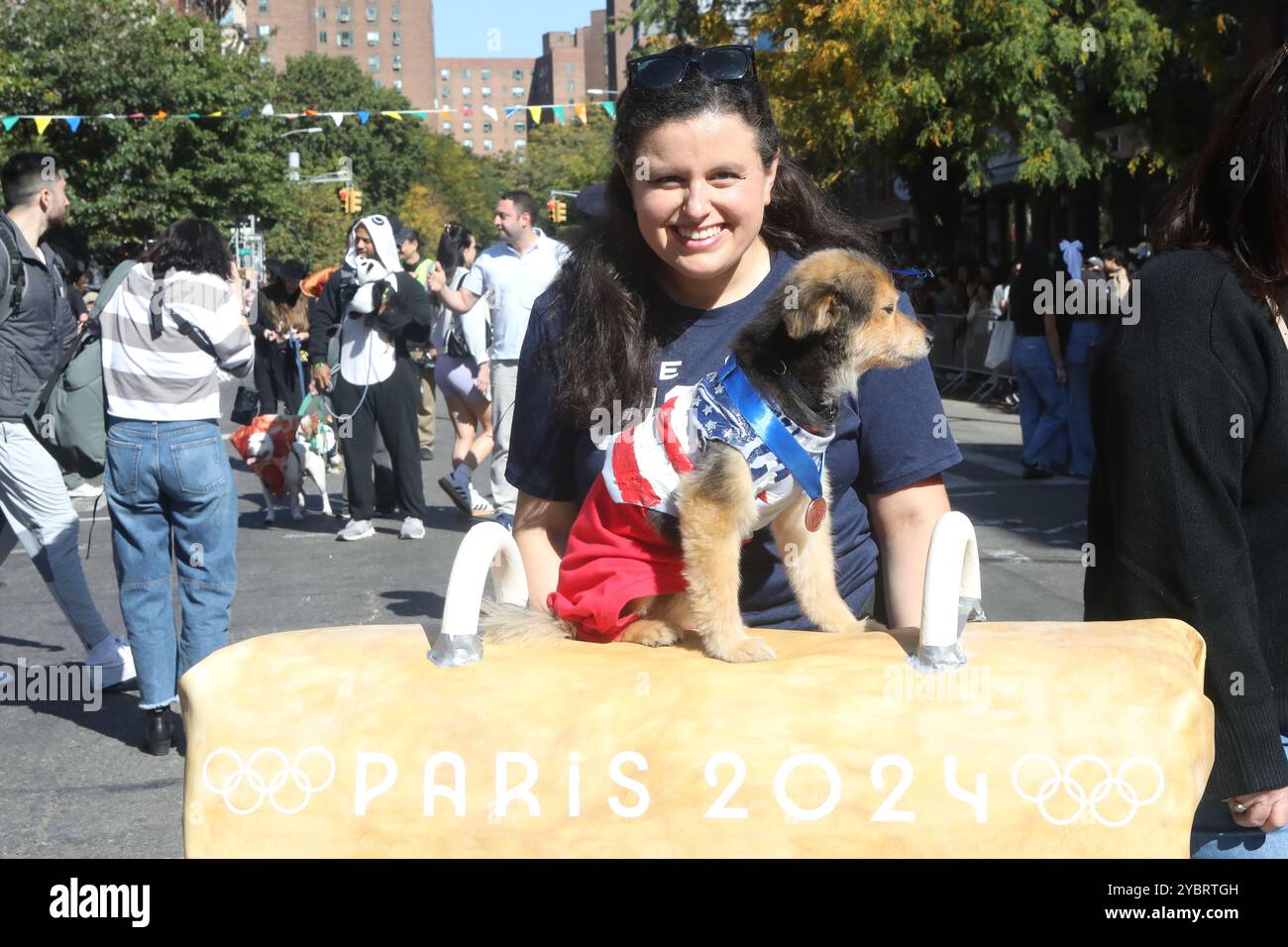 Dog in Olympian costume Tompkins Square Halloween Dog Parade 2024 held ...
