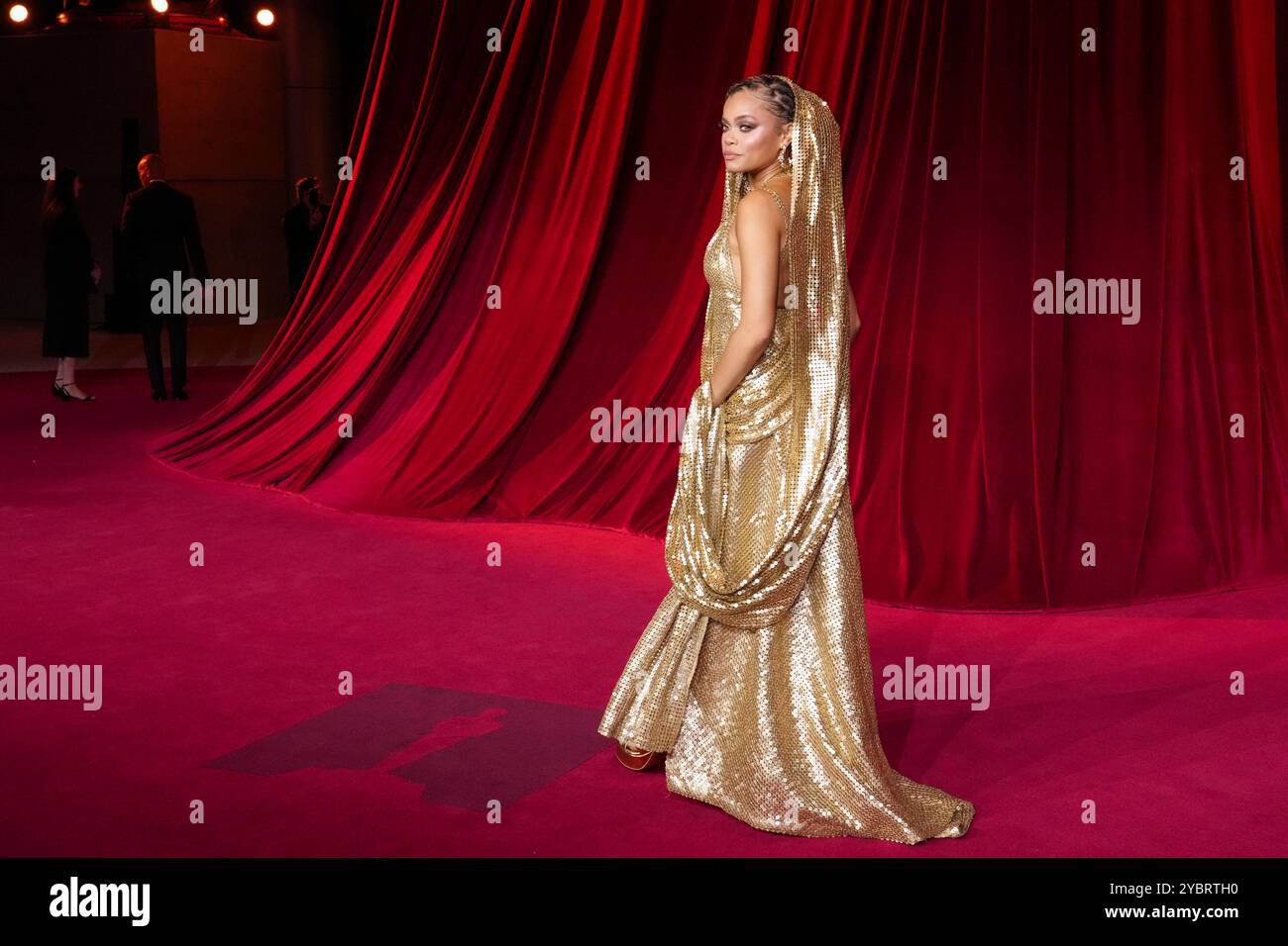 Andra Day arrives at the fourth annual Academy Museum Gala on Saturday ...