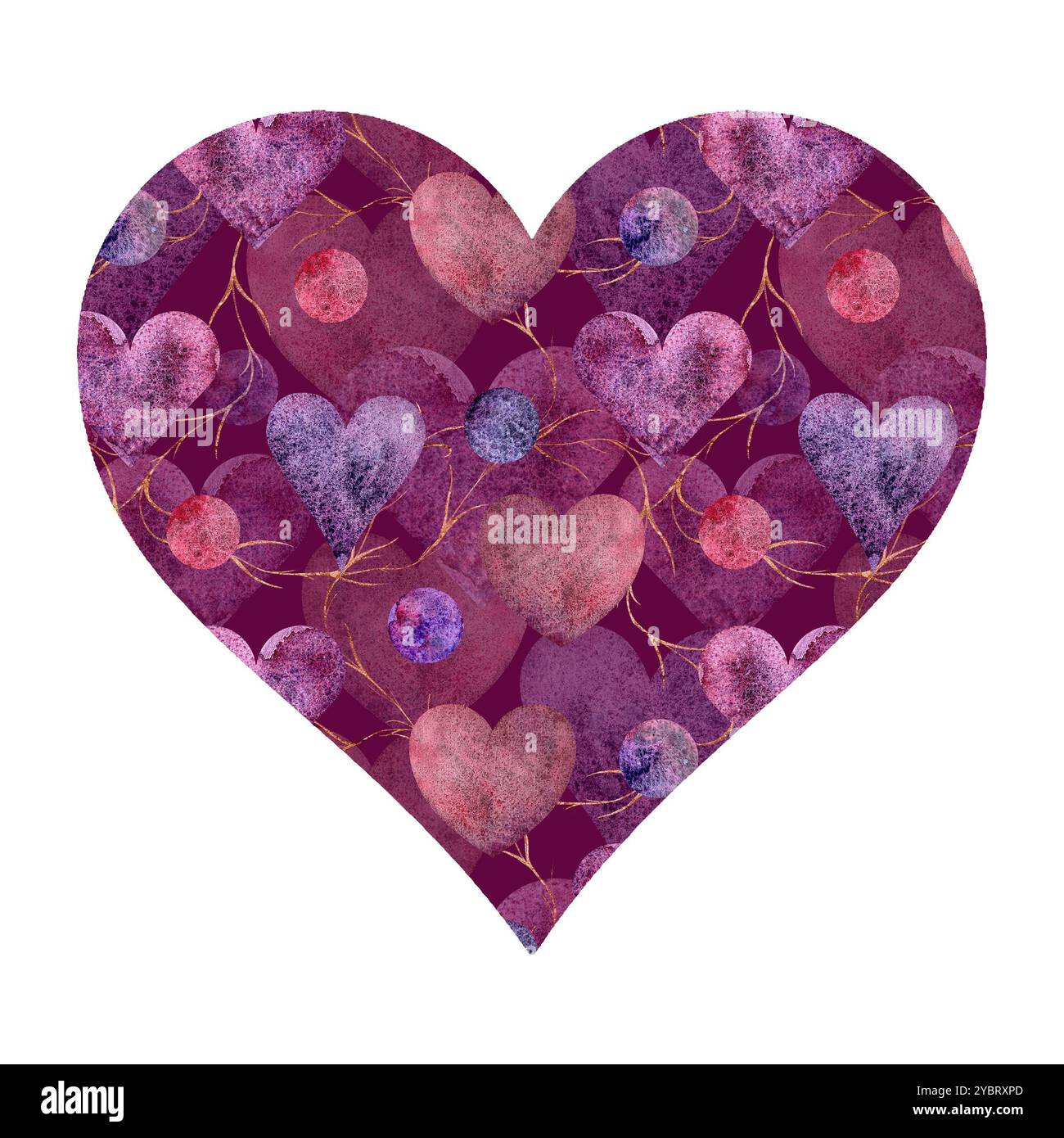 A beautiful heart pattern in lovely shades of purple, ideal for ...