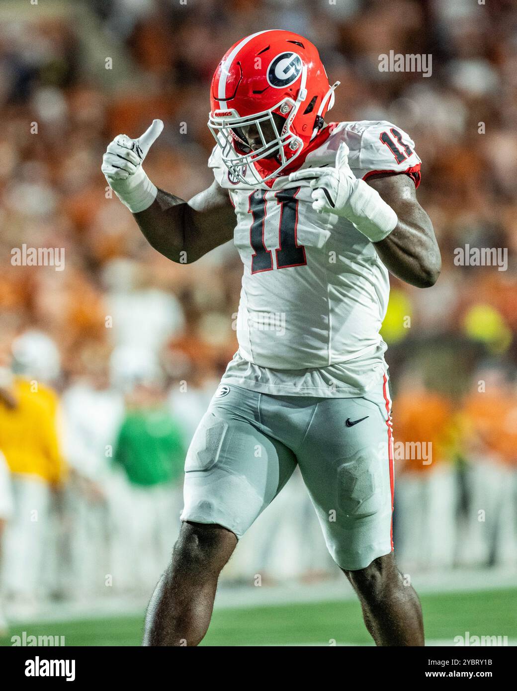 Oct 19, 2024. Jalon Walker #11 of the Georgia Bulldogs in action vs the ...