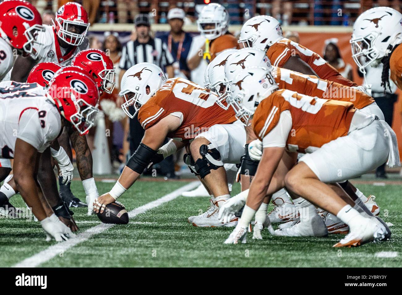 Oct 19, 2024.Jake Majors #65 of the Texas Longhorns in action vs the ...