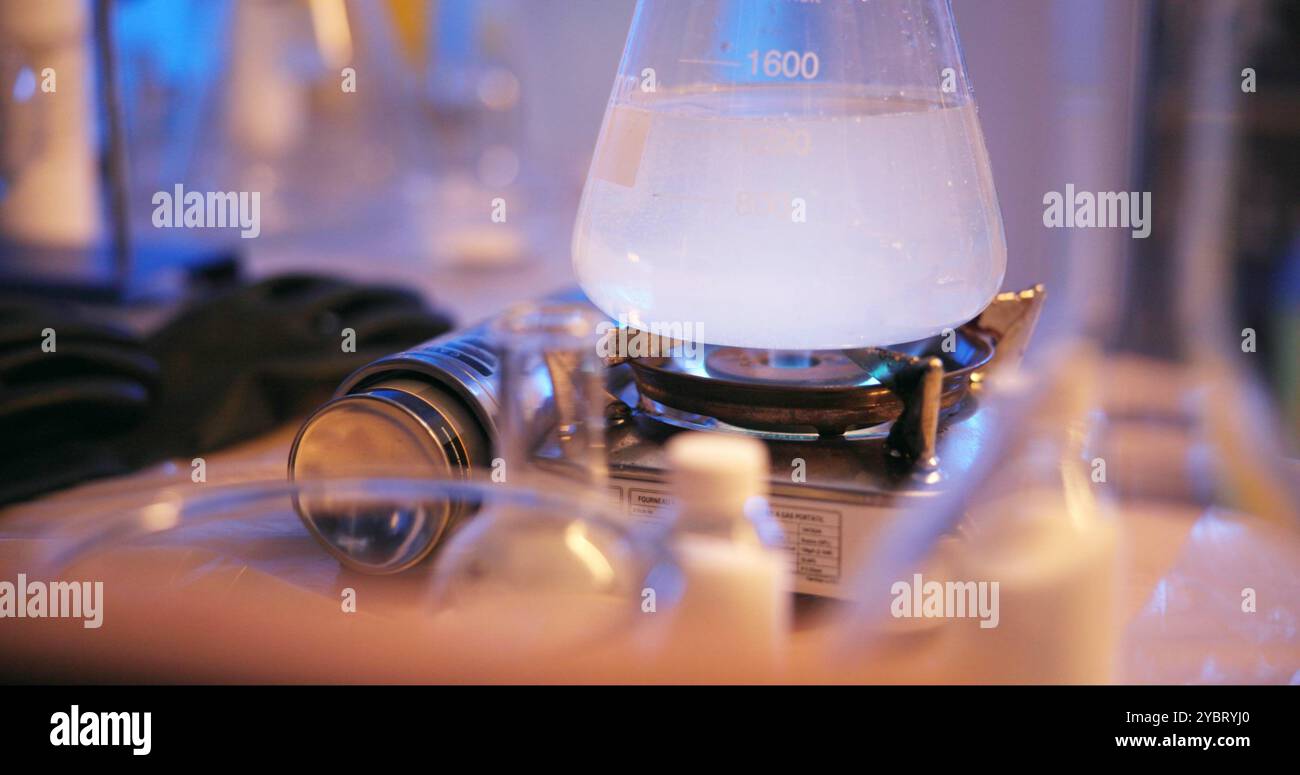 Chemical, mixture and process of science, experiment and liquid for ...
