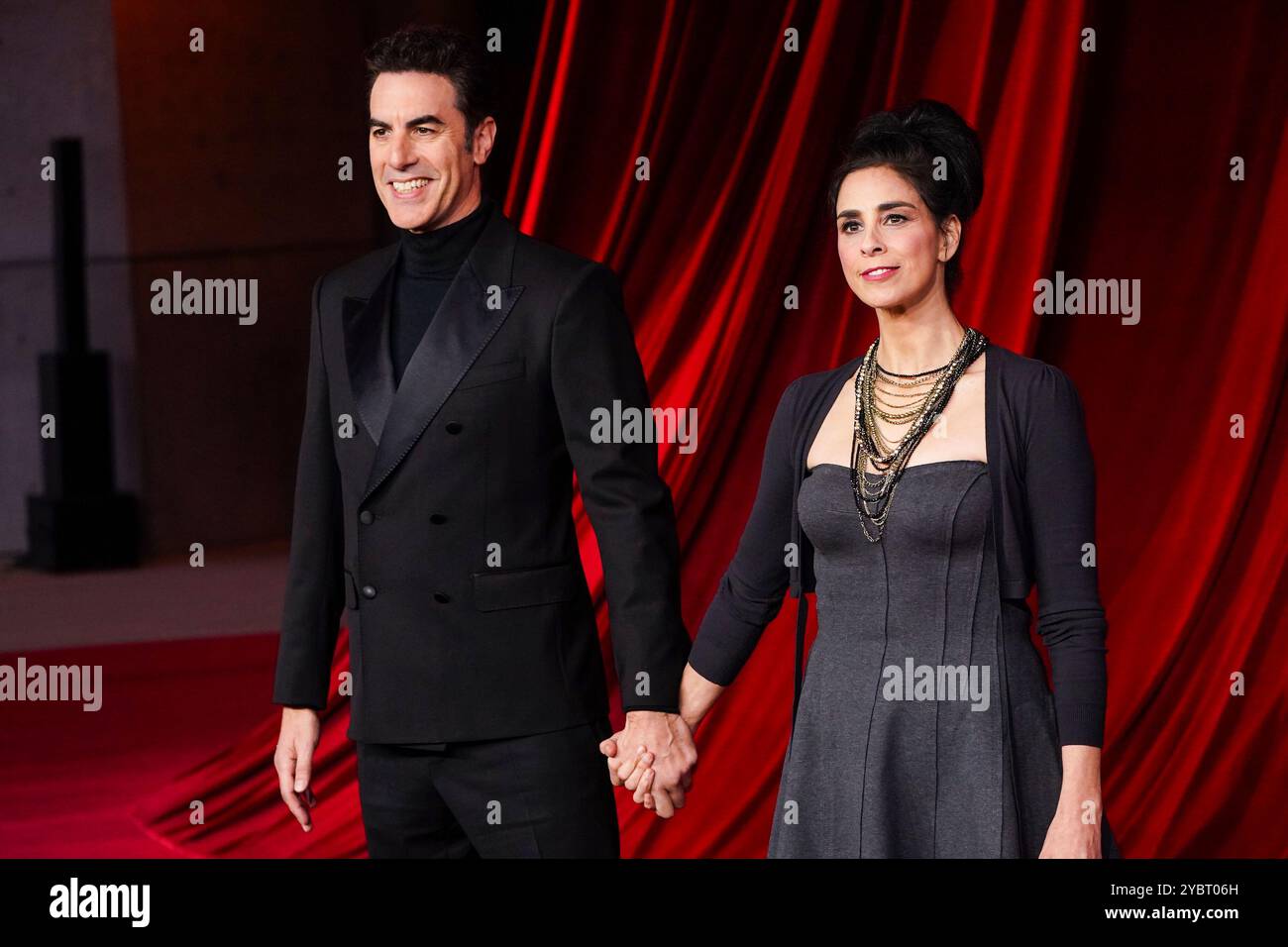 Sacha Baron Cohen, left, and Sarah Silverman arrive at the fourth ...