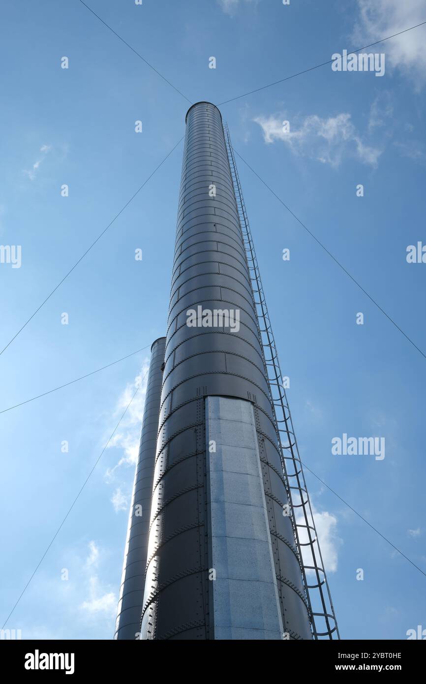 Smoke stack of the White Bay Power Station. Restored as a public ...