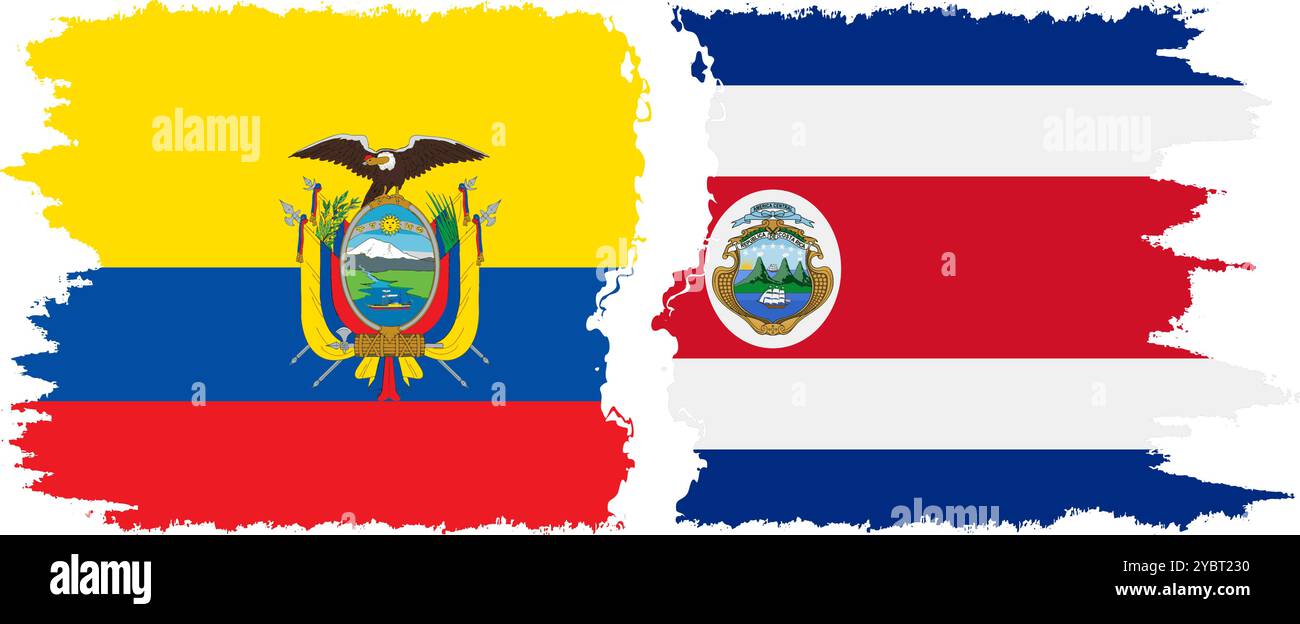 Ecuador costa rica flag Stock Vector Images - Alamy