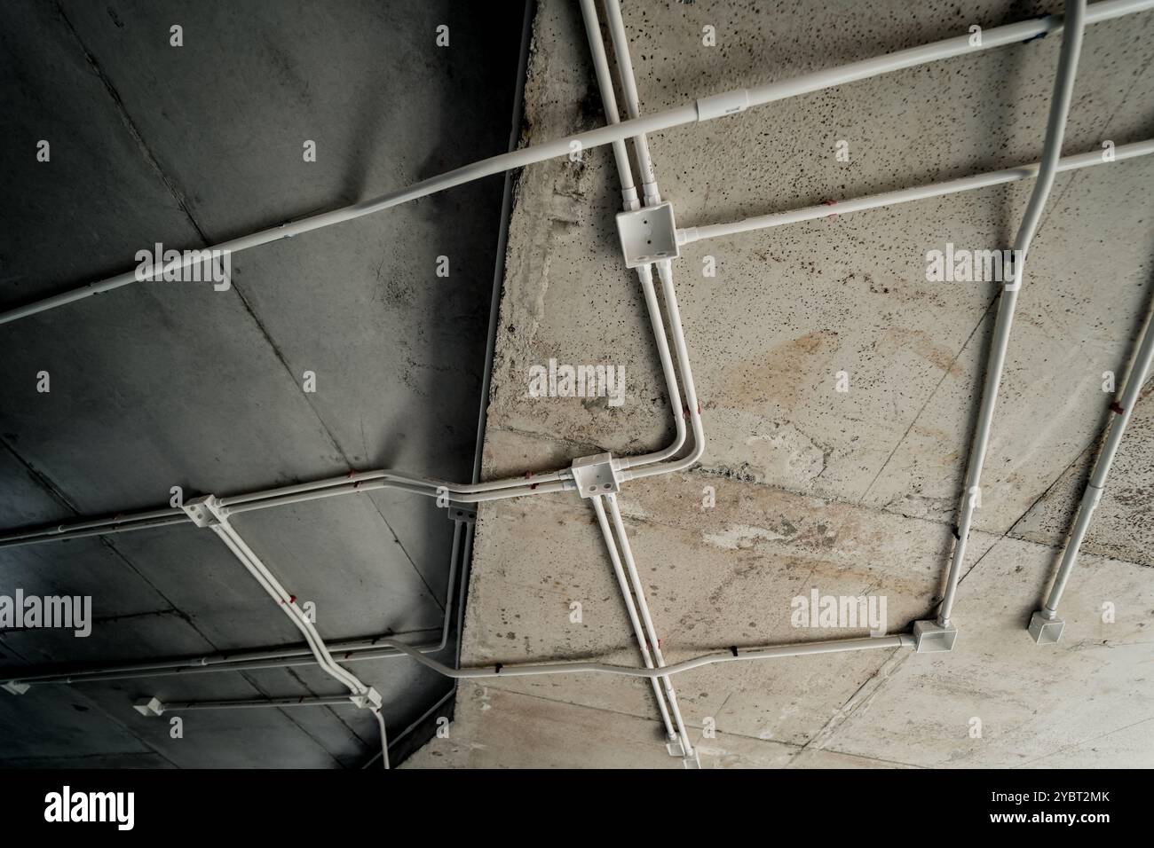 The electrical wiring at the construction site is completed and ...