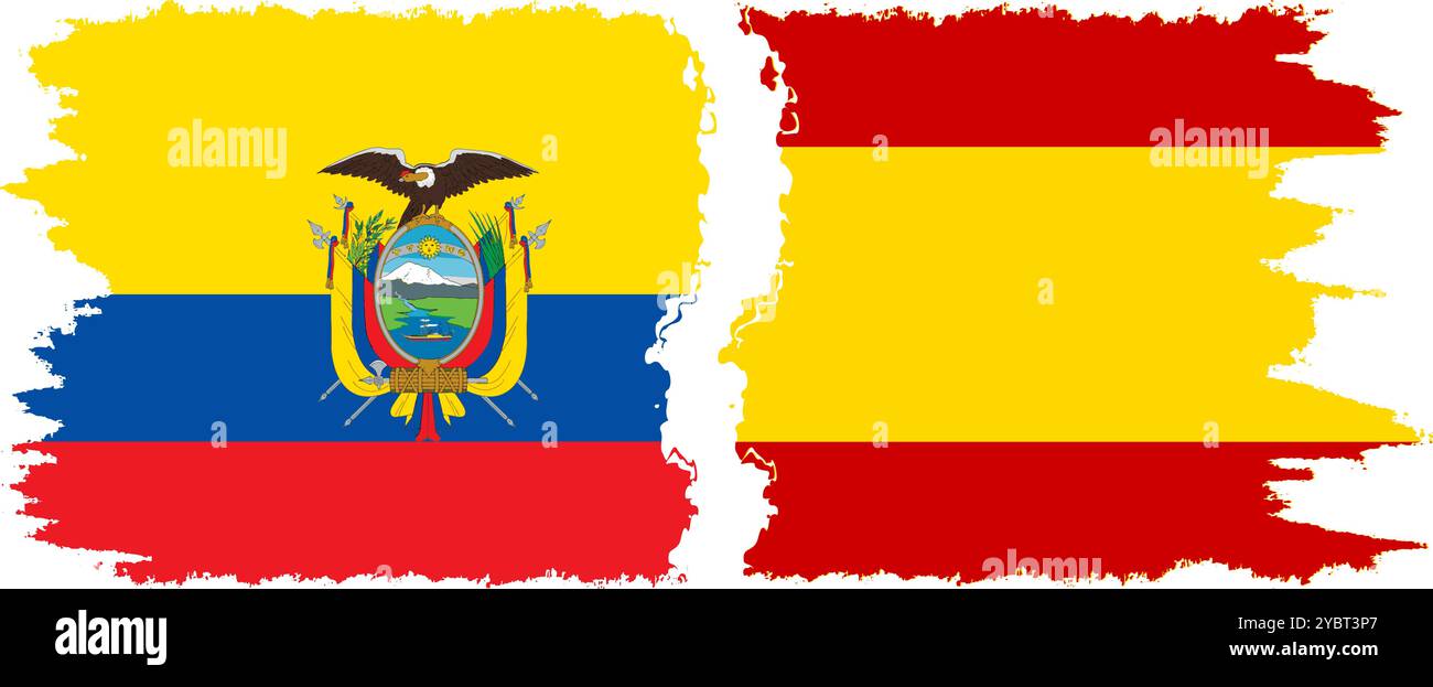 Ecuador spain flag Stock Vector Images - Alamy