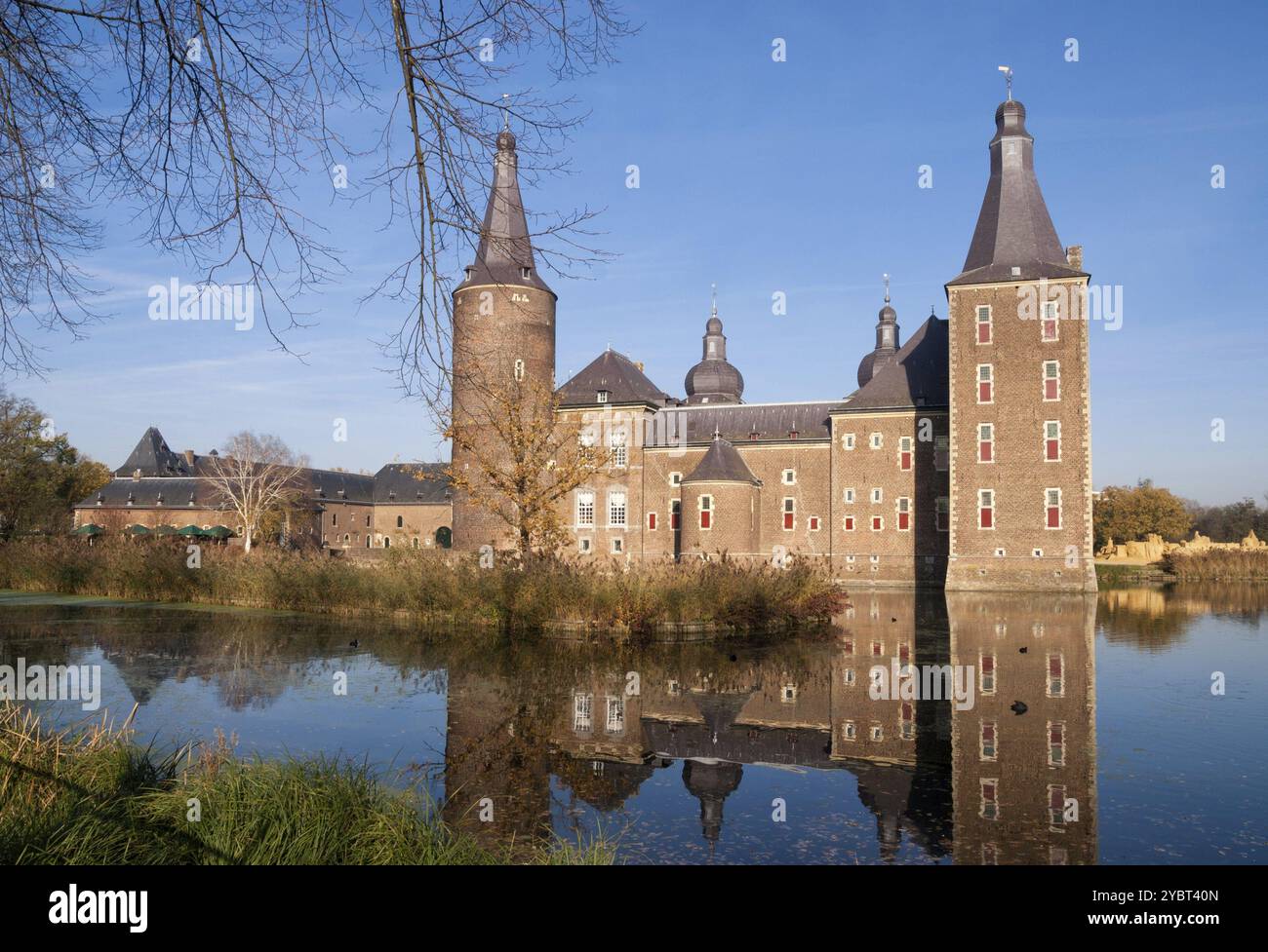 The medieval castle Hoensbroek in the Dutch town of the same name is ...