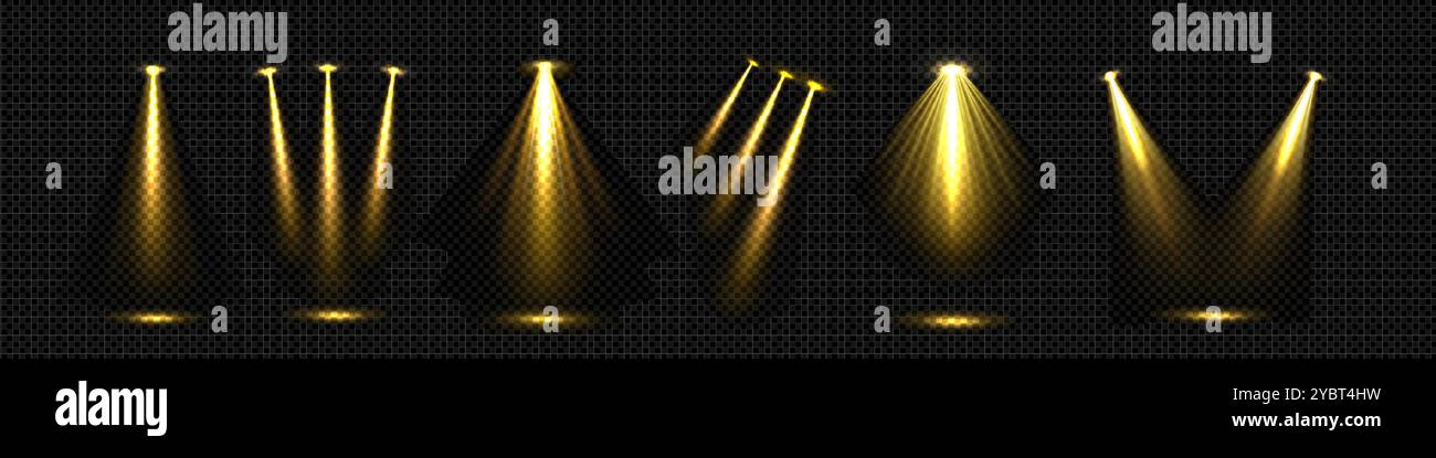 Spotlight beam for stage. Lamp ray effect vector for studio. Projector ...